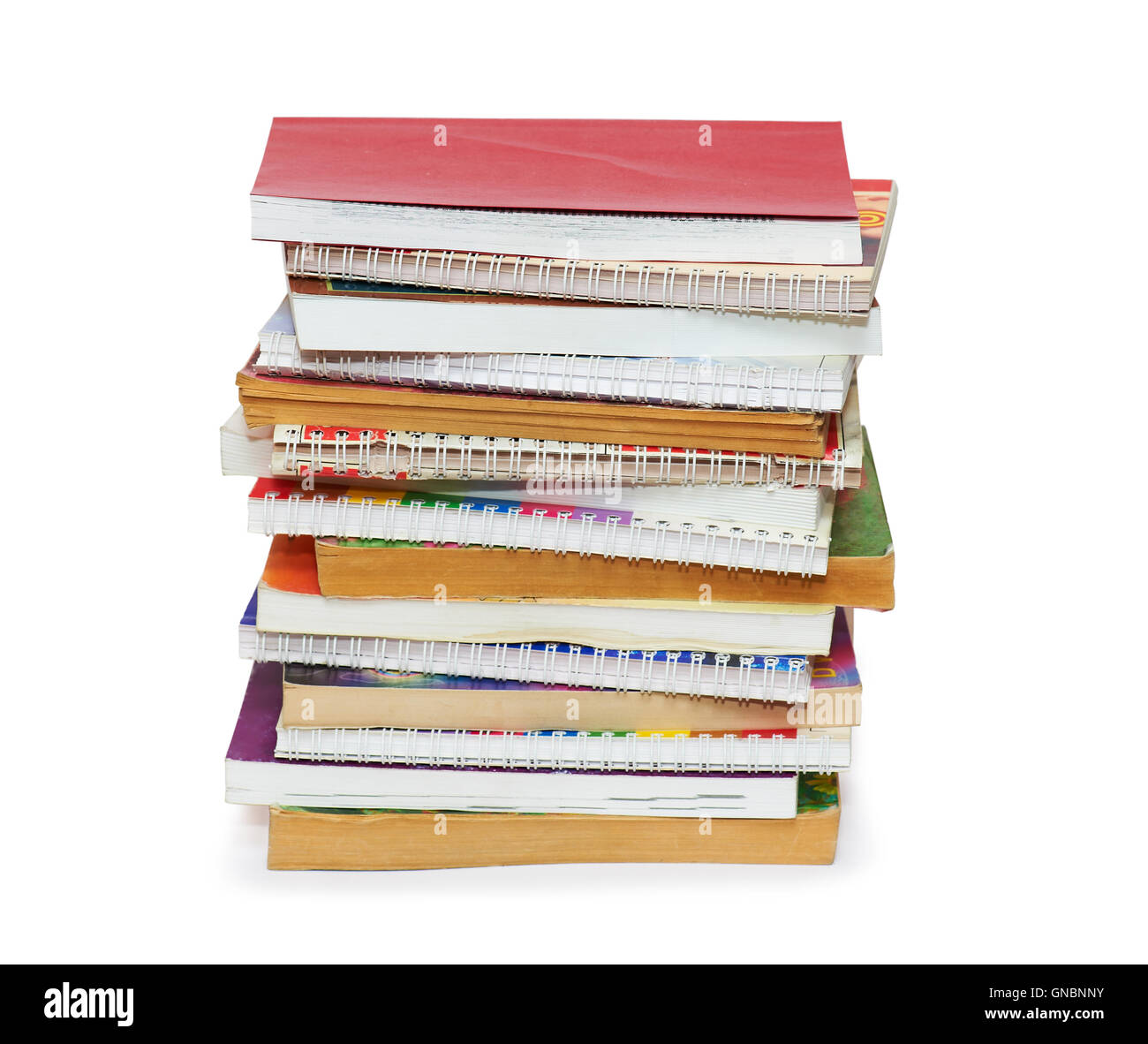 A vertical stack of books and pamphlets Stock Photo - Alamy