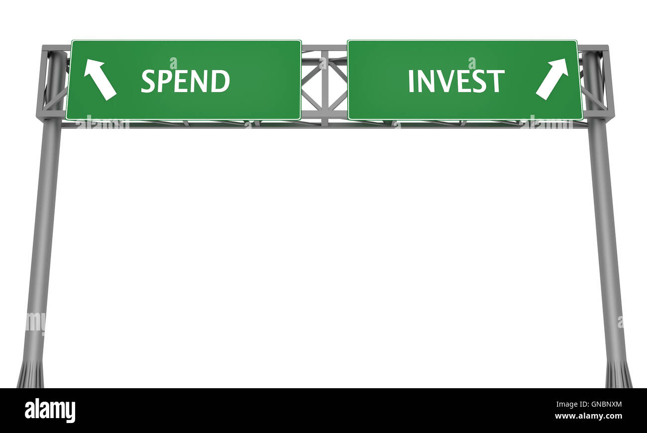 Spend or Invest Stock Photo - Alamy