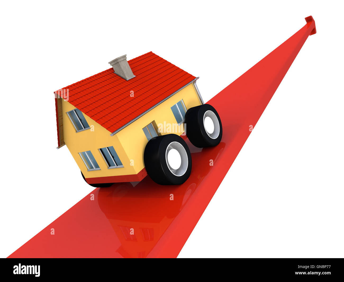 House climbing upwards Stock Photo - Alamy