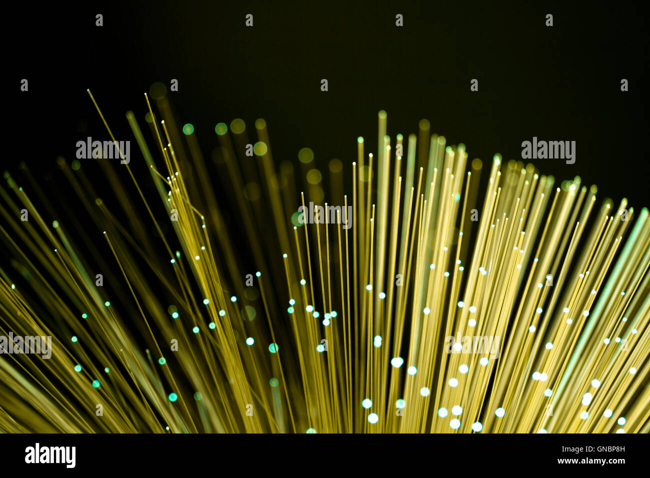 Fiber optics close-up, modern computer communication technology Stock ...