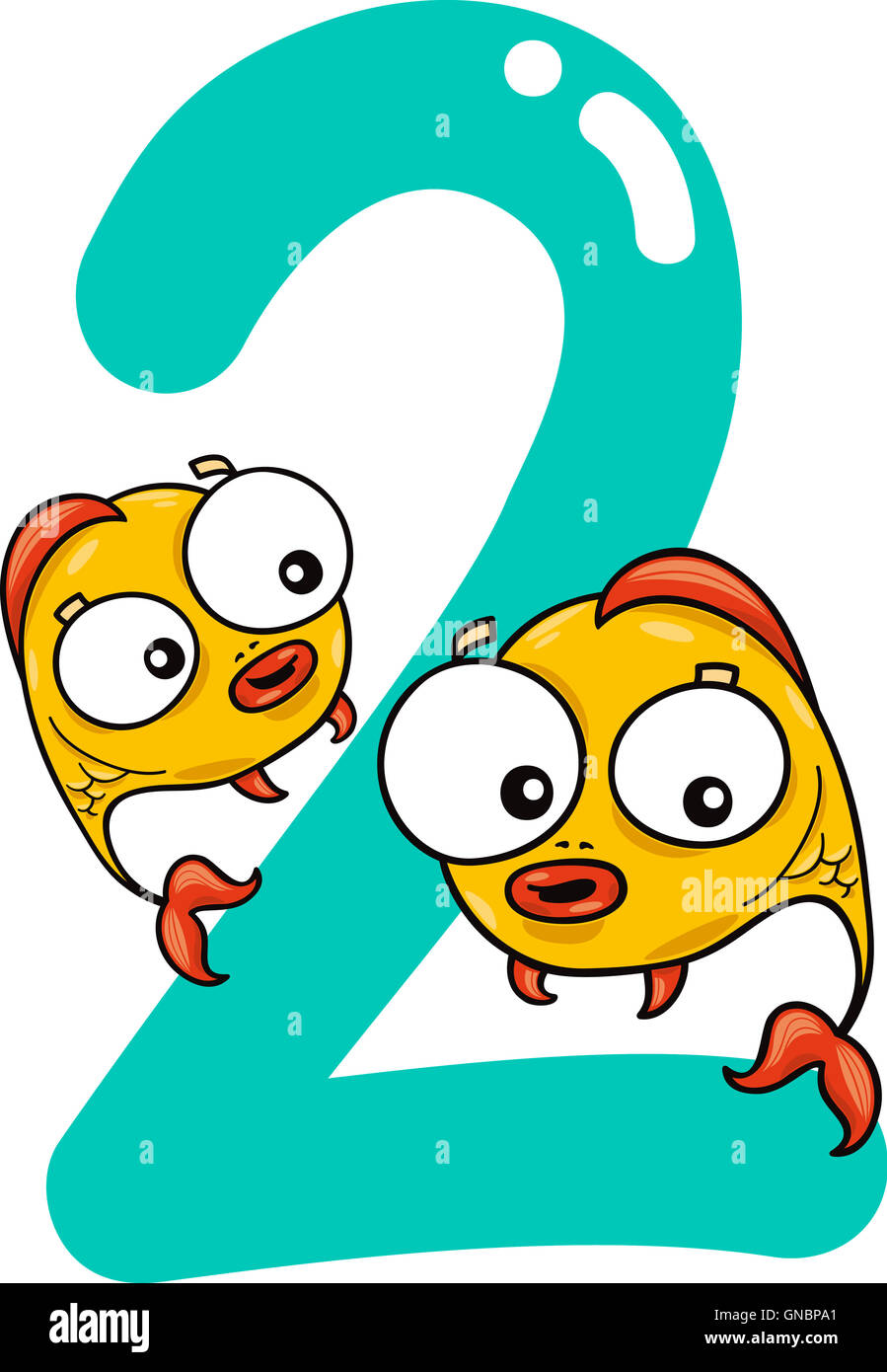 number two and 2 fish Stock Photo - Alamy