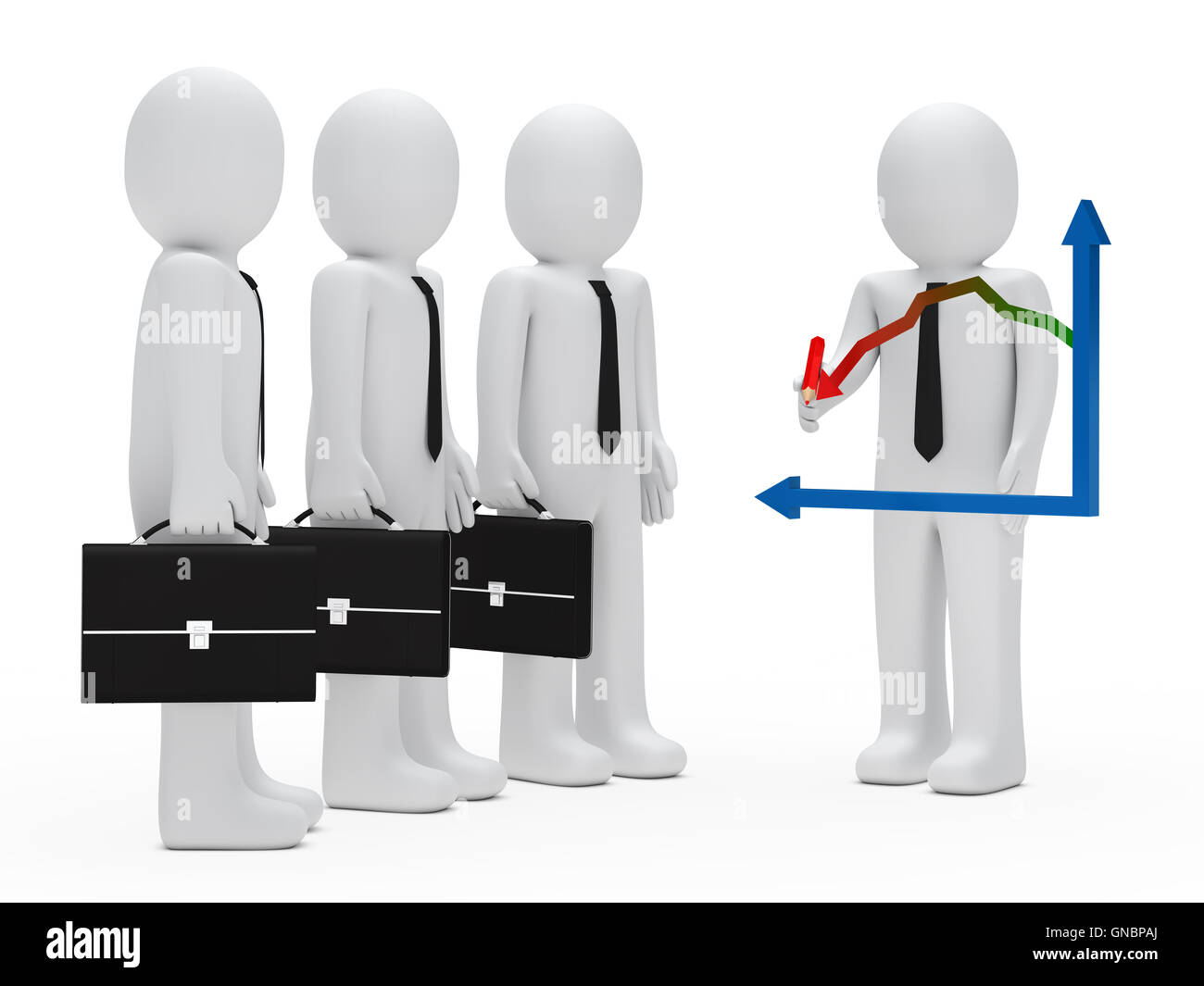 Down graph fall businessman Cut Out Stock Images & Pictures - Alamy