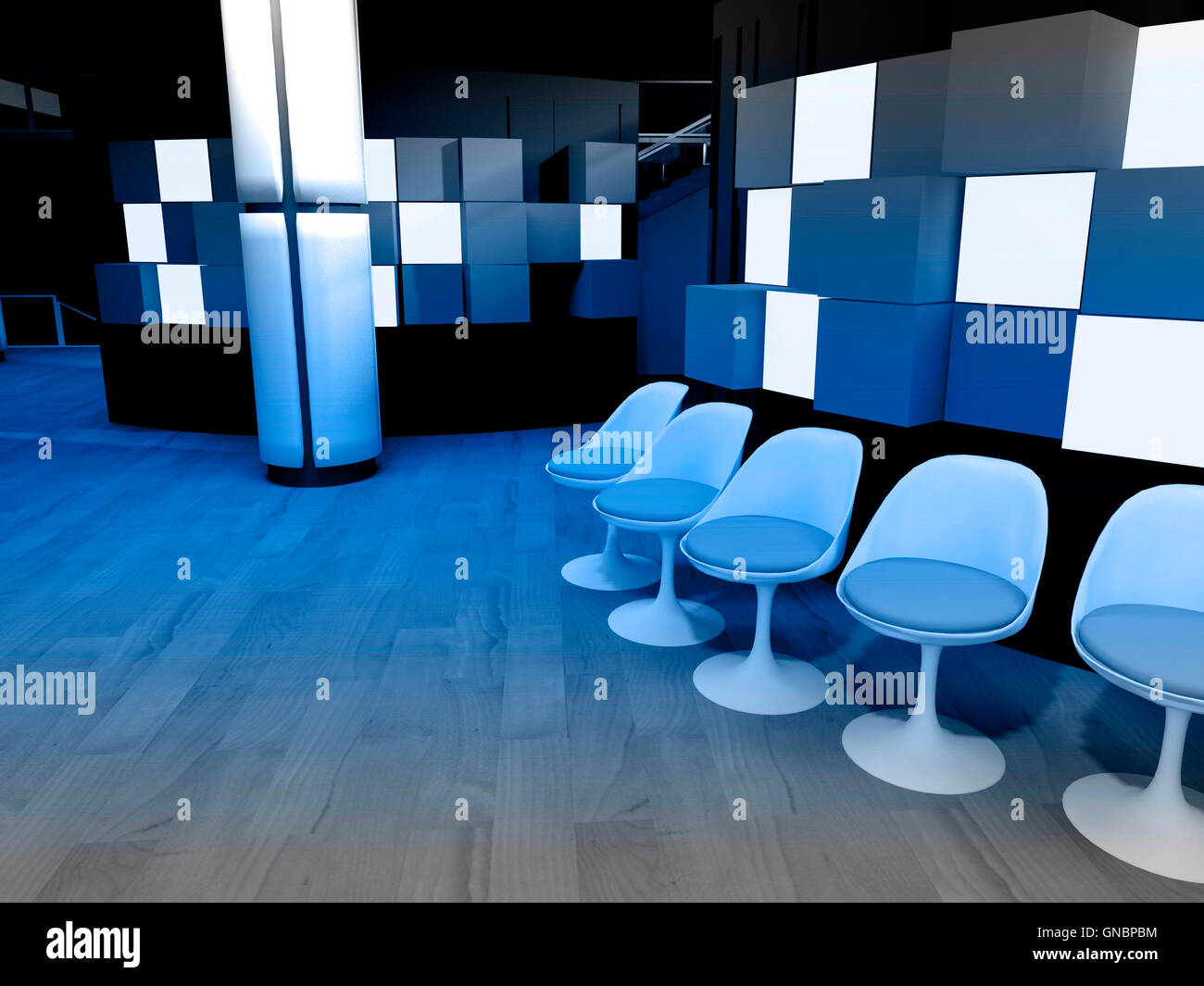 Hospital waiting room, conceptual architecture, clean space Stock Photo ...