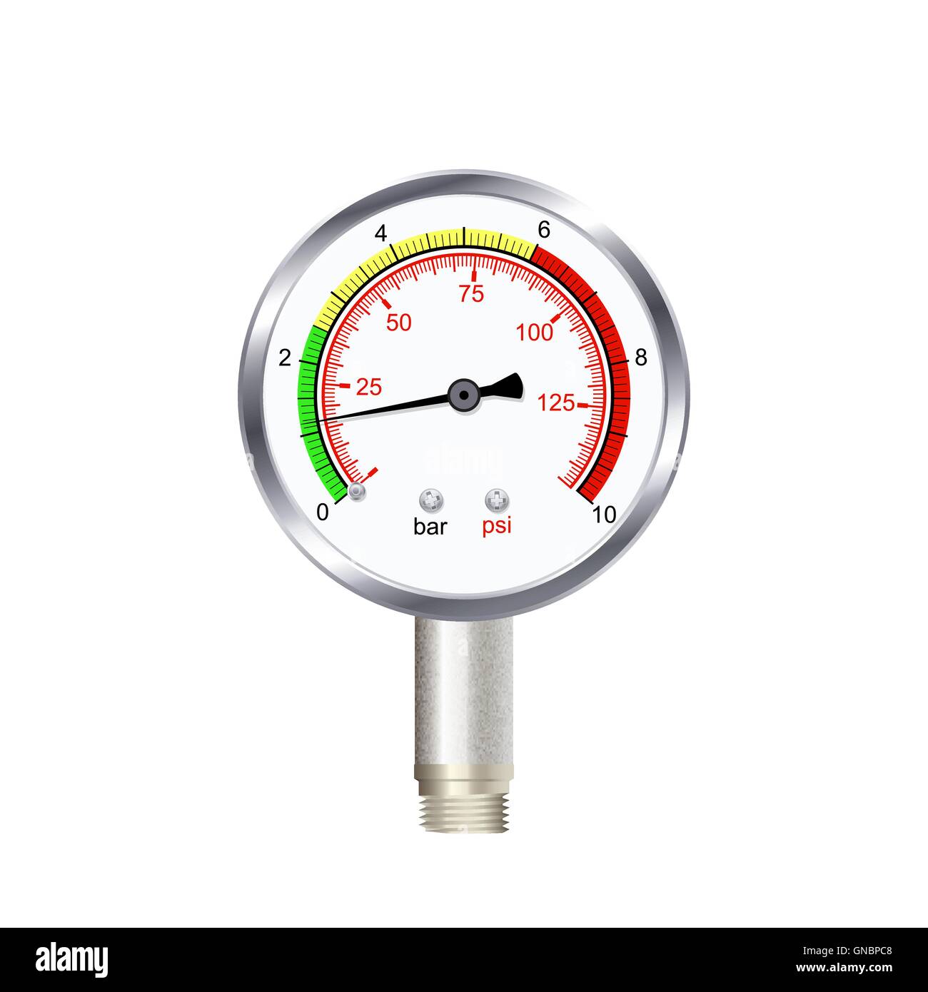 realistic manometer isolated on white background. Vector illustration ...