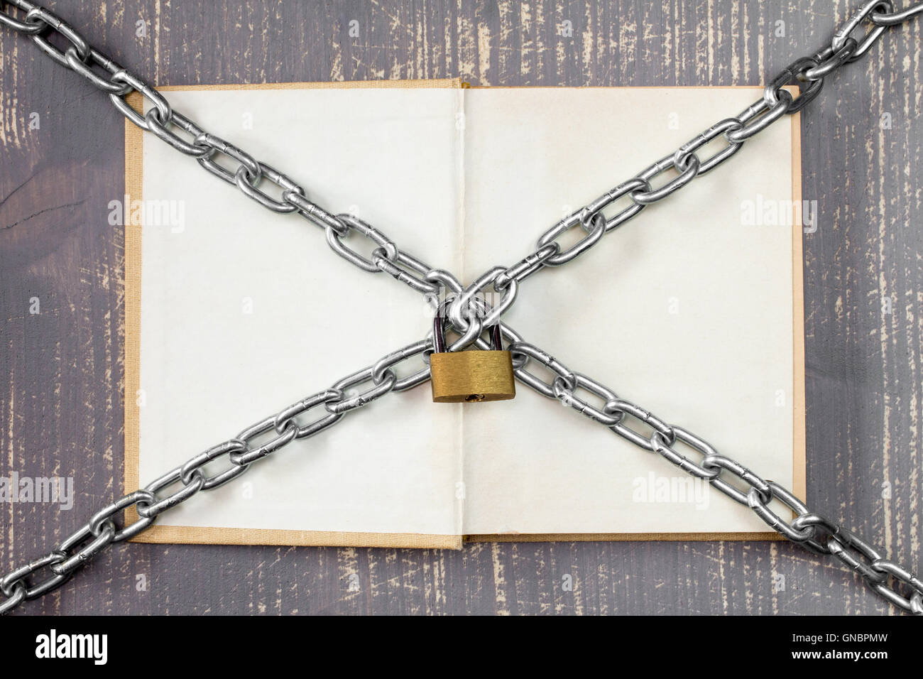 Old book padlock chain hi-res stock photography and images - Alamy