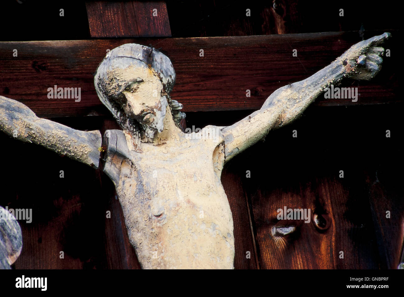 Old weathered jesus crucifixion hi-res stock photography and images - Alamy