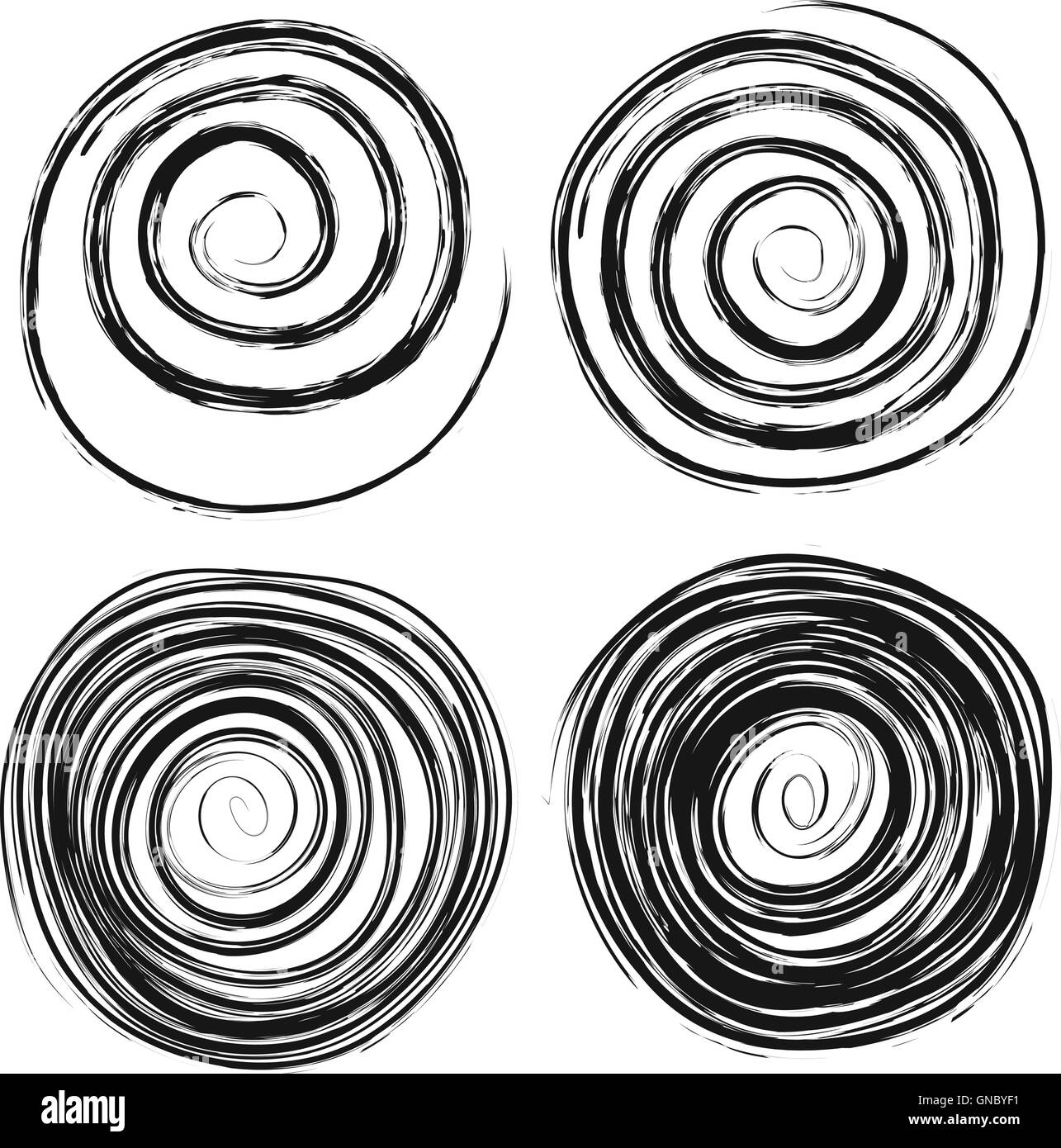 Different hand drawn swirls isolated on white Stock Vector Image & Art ...