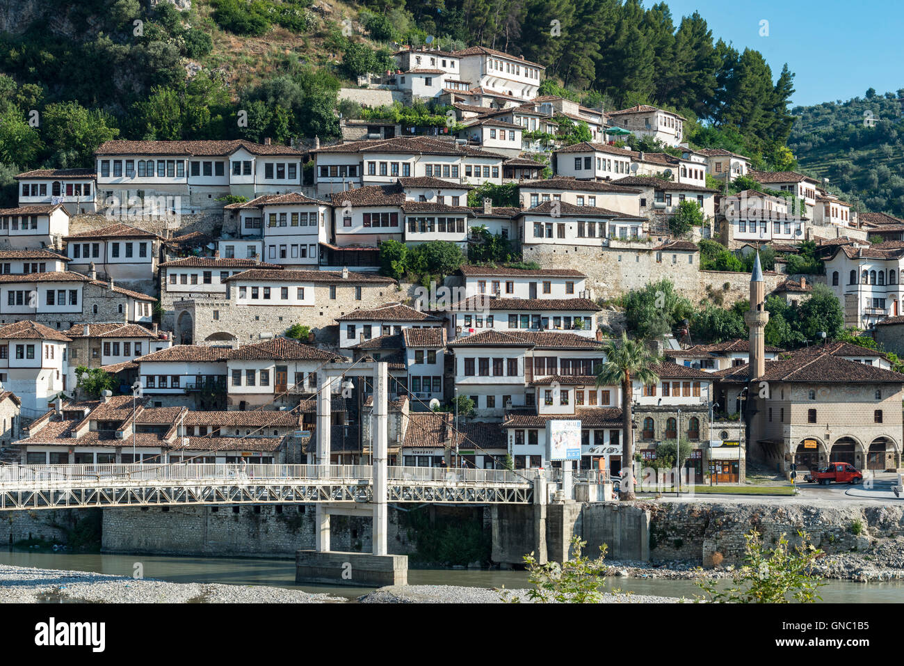 Looking across the Osumi river to the Bachelors mosque and Mangalemi ...