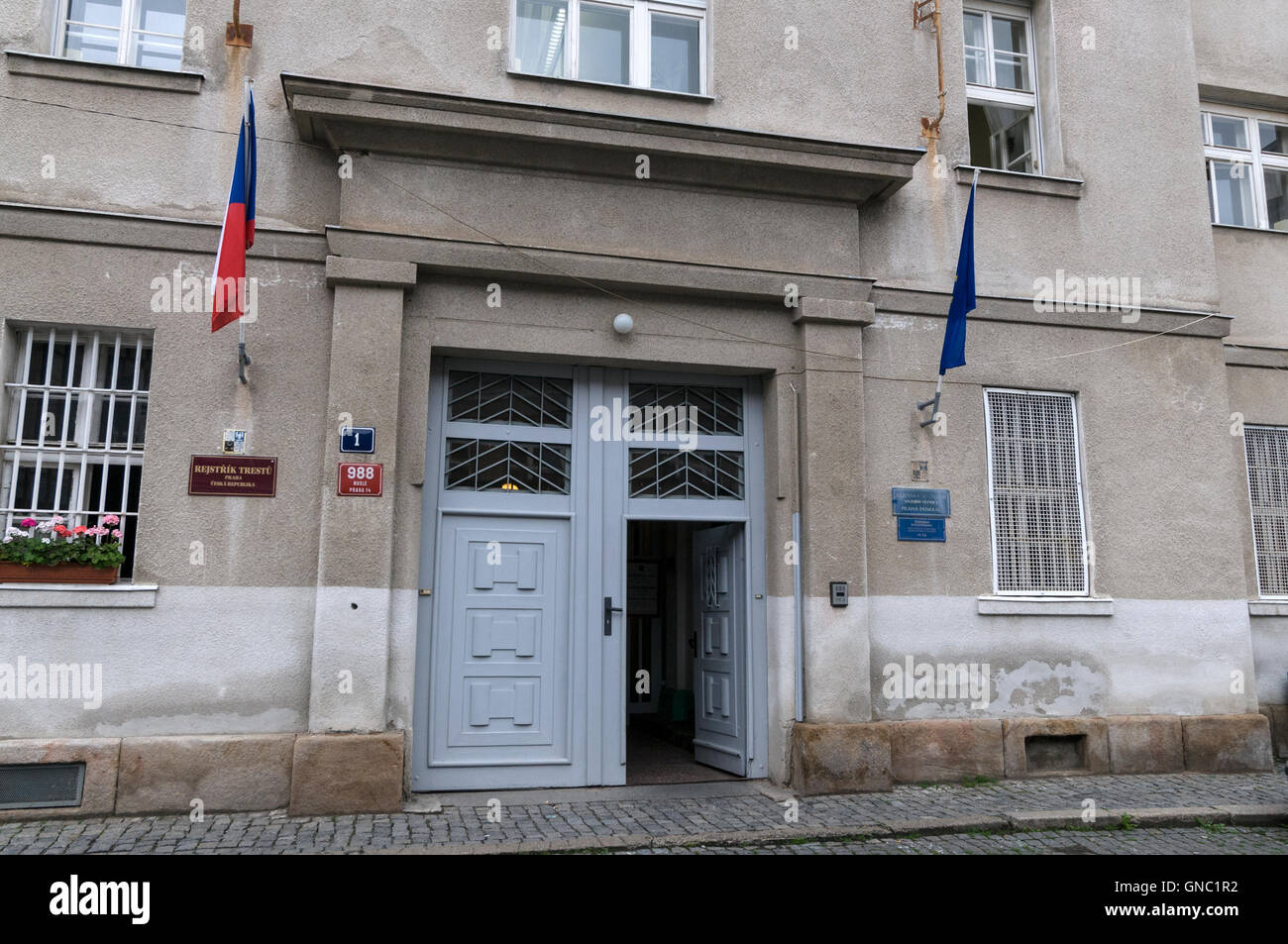 Pankrac prison at Pankrác, Hrdinů Square in Prague, Czech Republic ...