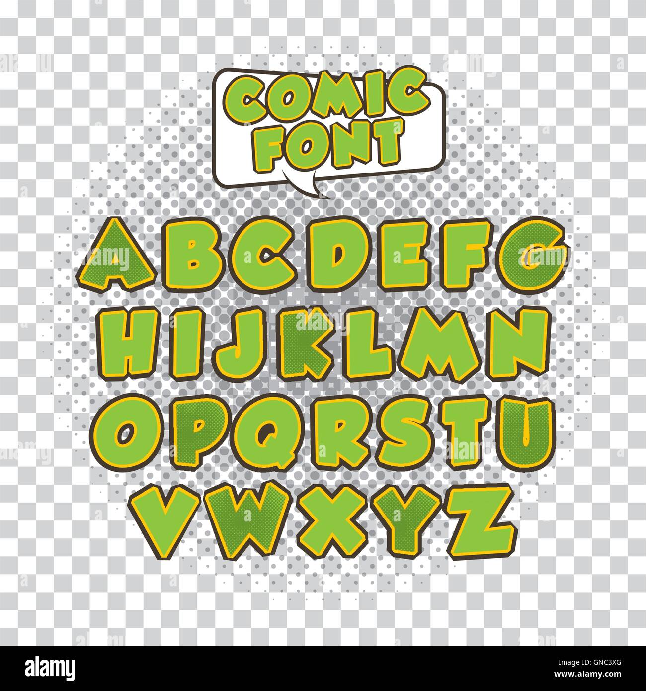 comic font alphabet pop art Stock Vector Image & Art - Alamy