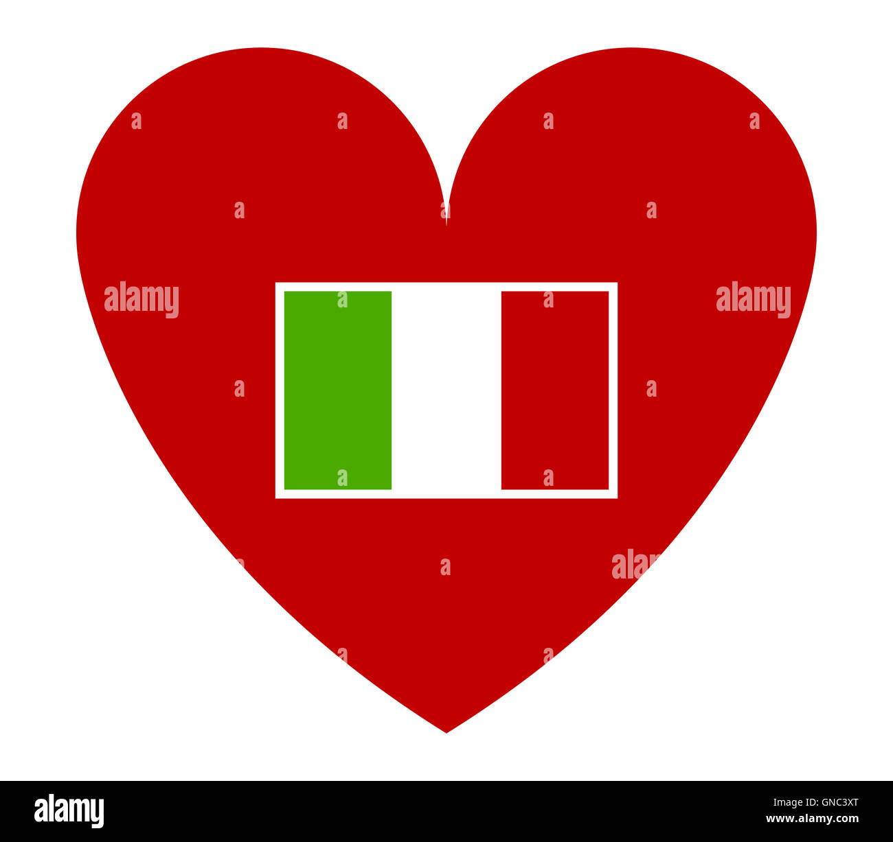 heart with Italy flag Stock Photo - Alamy