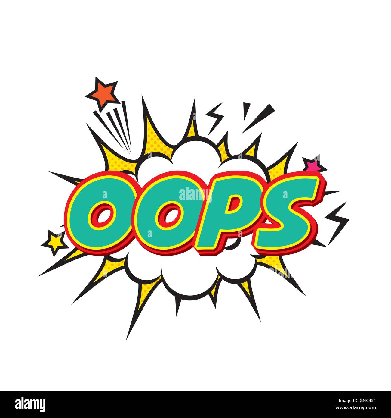 oops comic pop art style Stock Vector Image & Art - Alamy