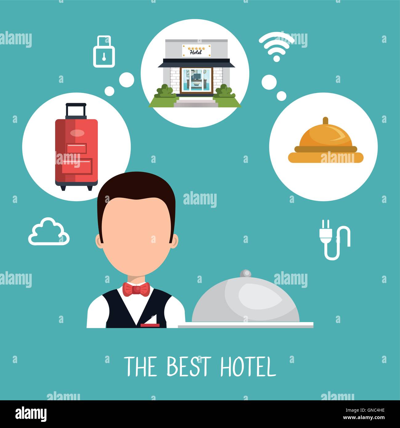 best hotel set services icons Stock Vector Image & Art - Alamy