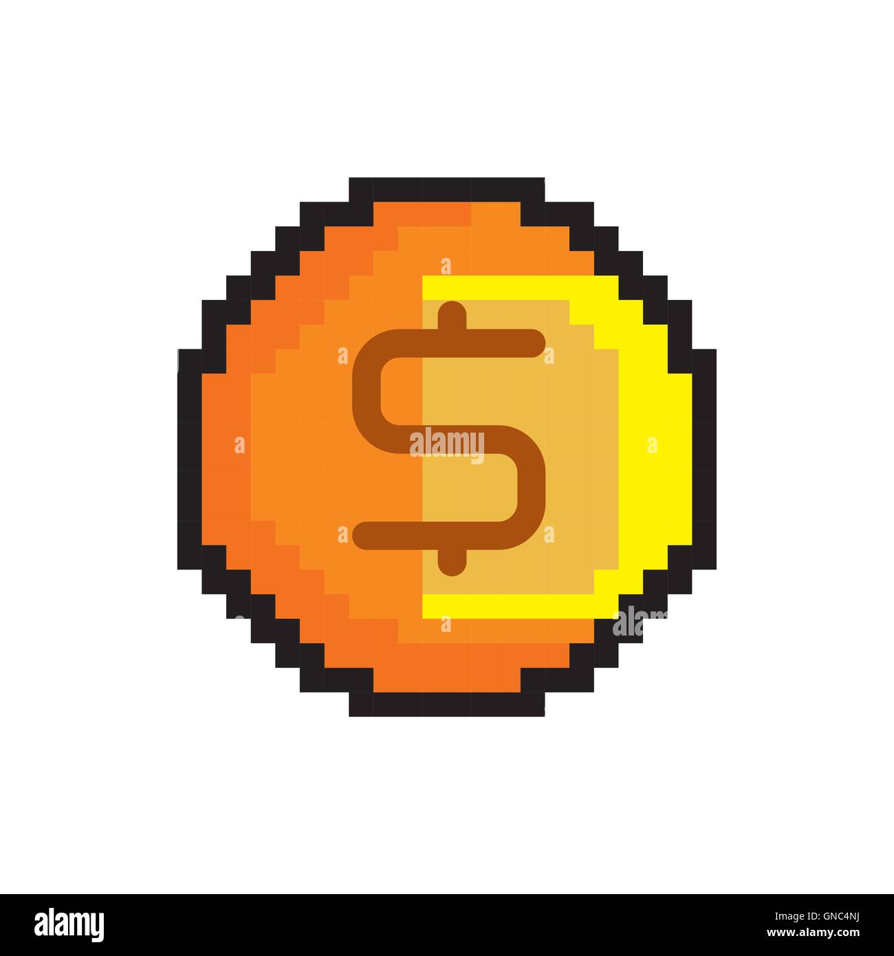 coin game pixel figure isolated icon Stock Vector Image & Art - Alamy