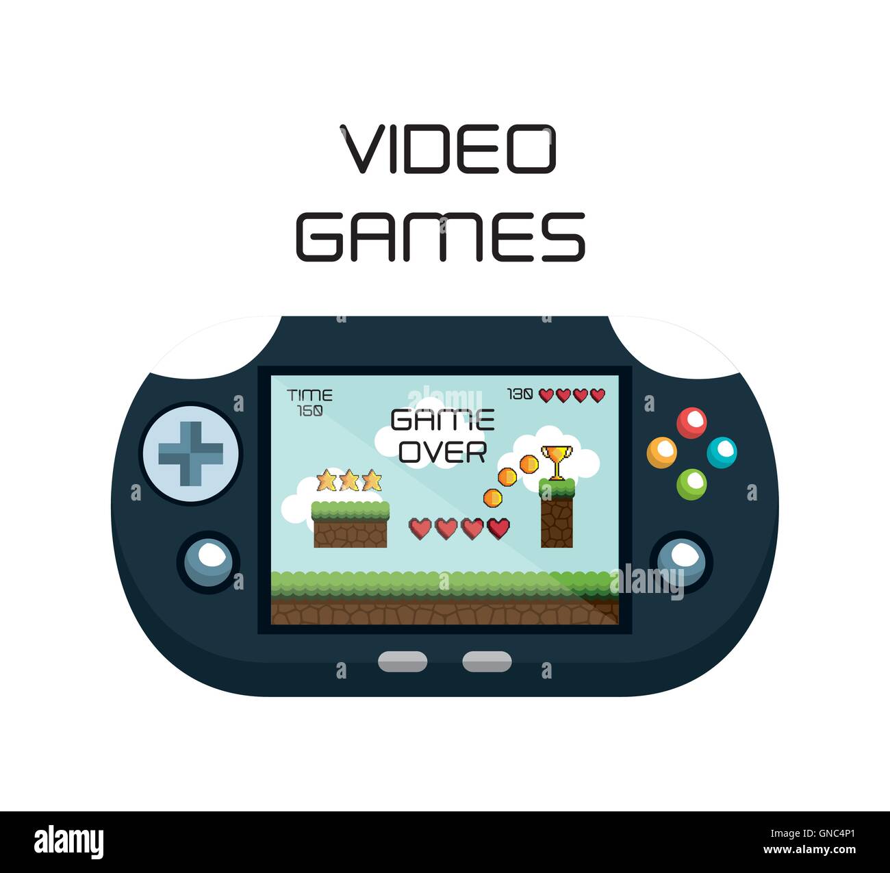 video game interface isolated icon Stock Vector Image & Art - Alamy