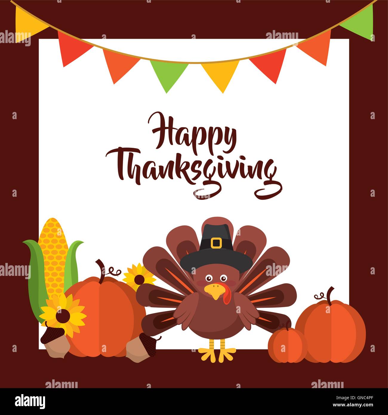 happy thanksgiving celebration poster Stock Vector Image & Art - Alamy