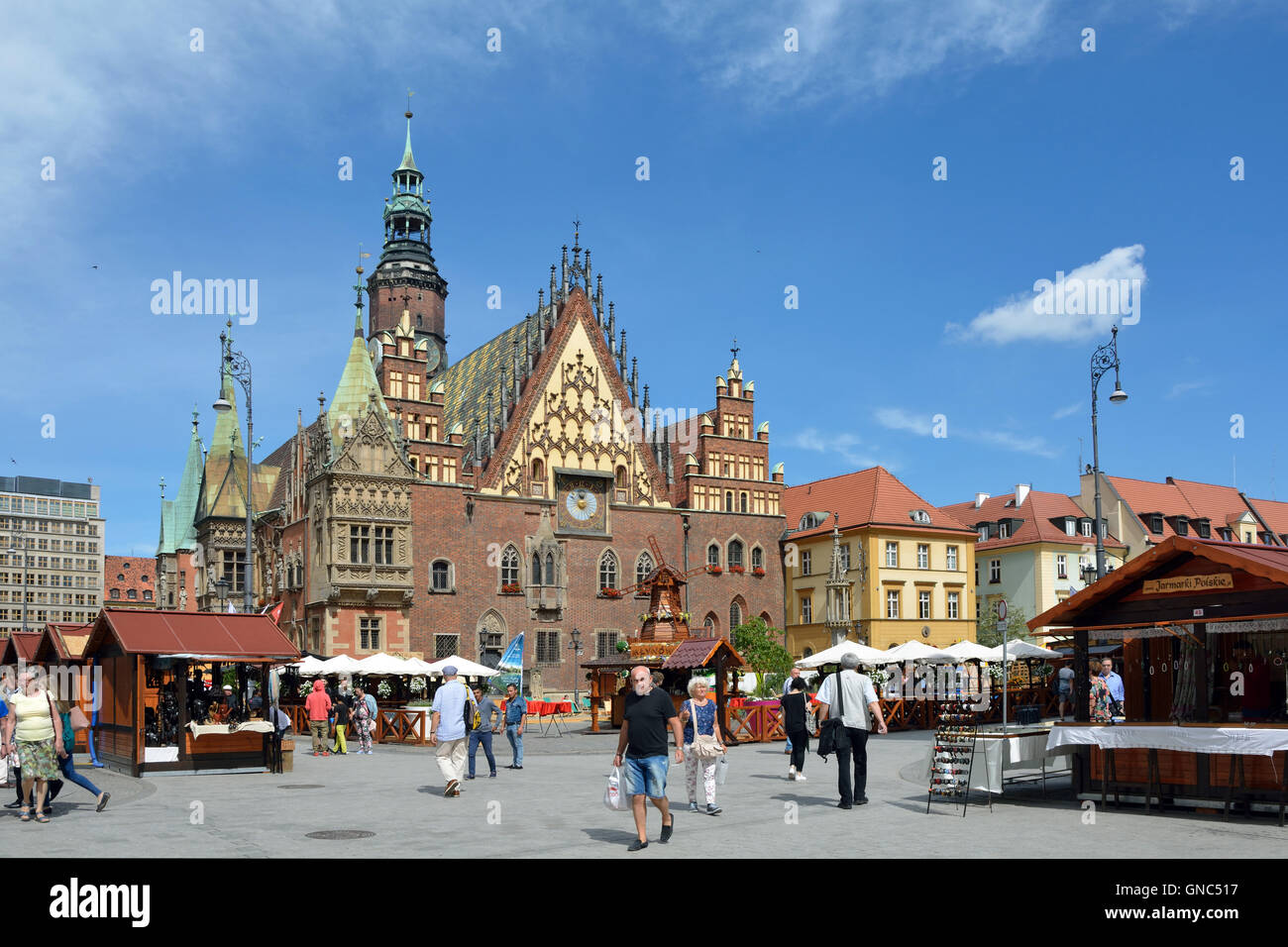 People from the Old Town Hall on Market Square in the Old Town of ...