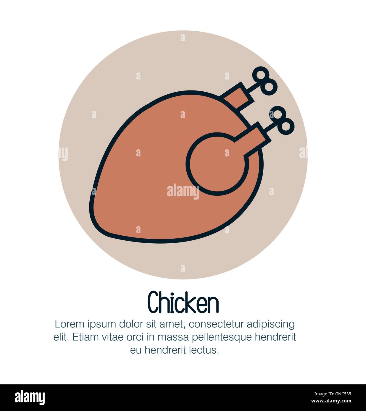 chicken meat isolated icon Stock Vector Image & Art - Alamy