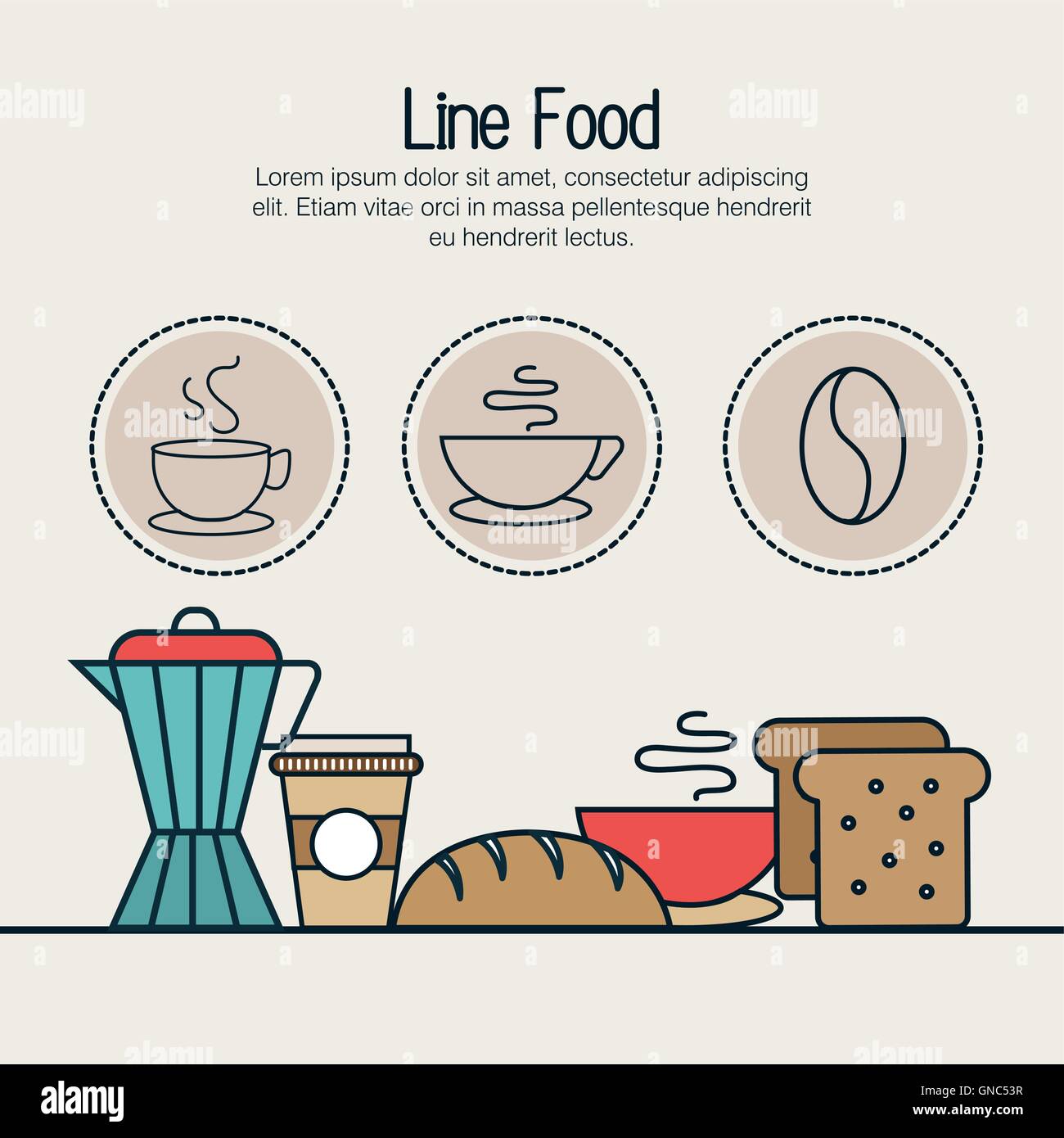 set food line isolated icons Stock Vector Image & Art - Alamy