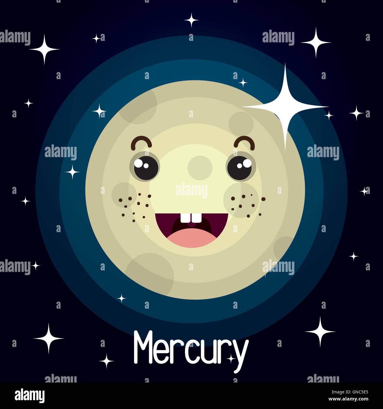 mercury planet character space background Stock Vector Image & Art - Alamy