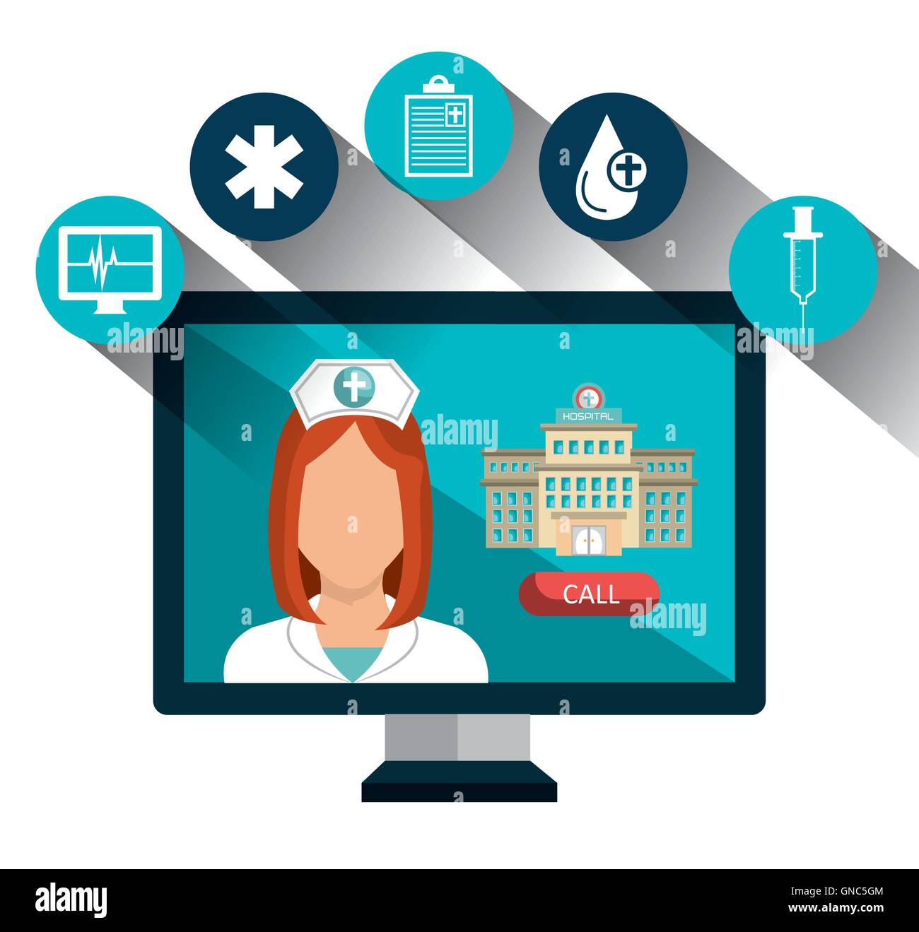 health care medical technology isolated icon Stock Vector Image & Art ...