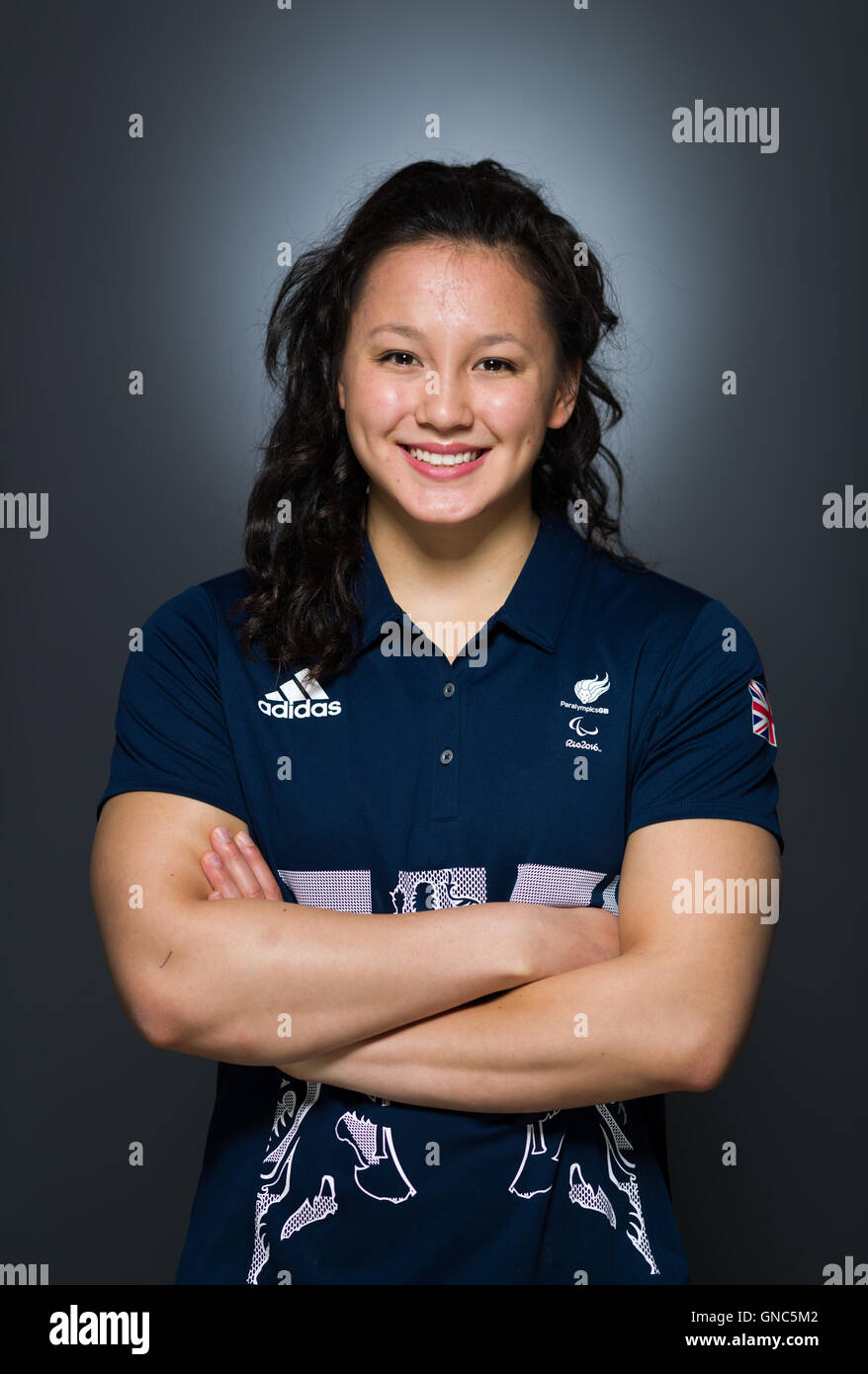 Paralympic GB's Alice Tai during a media session at the London Aquatics ...