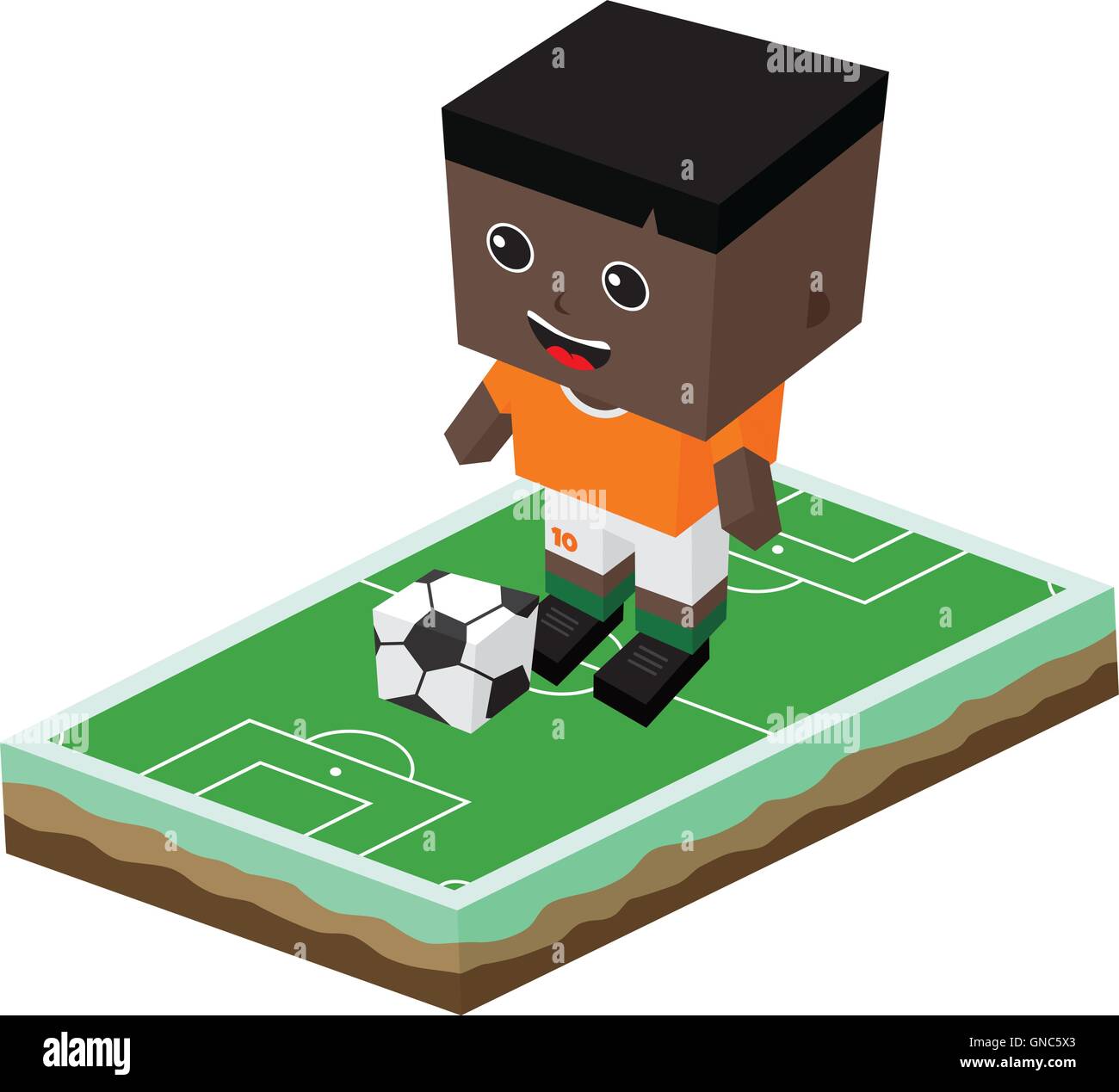 cartoon soccer player Stock Vector Image & Art - Alamy
