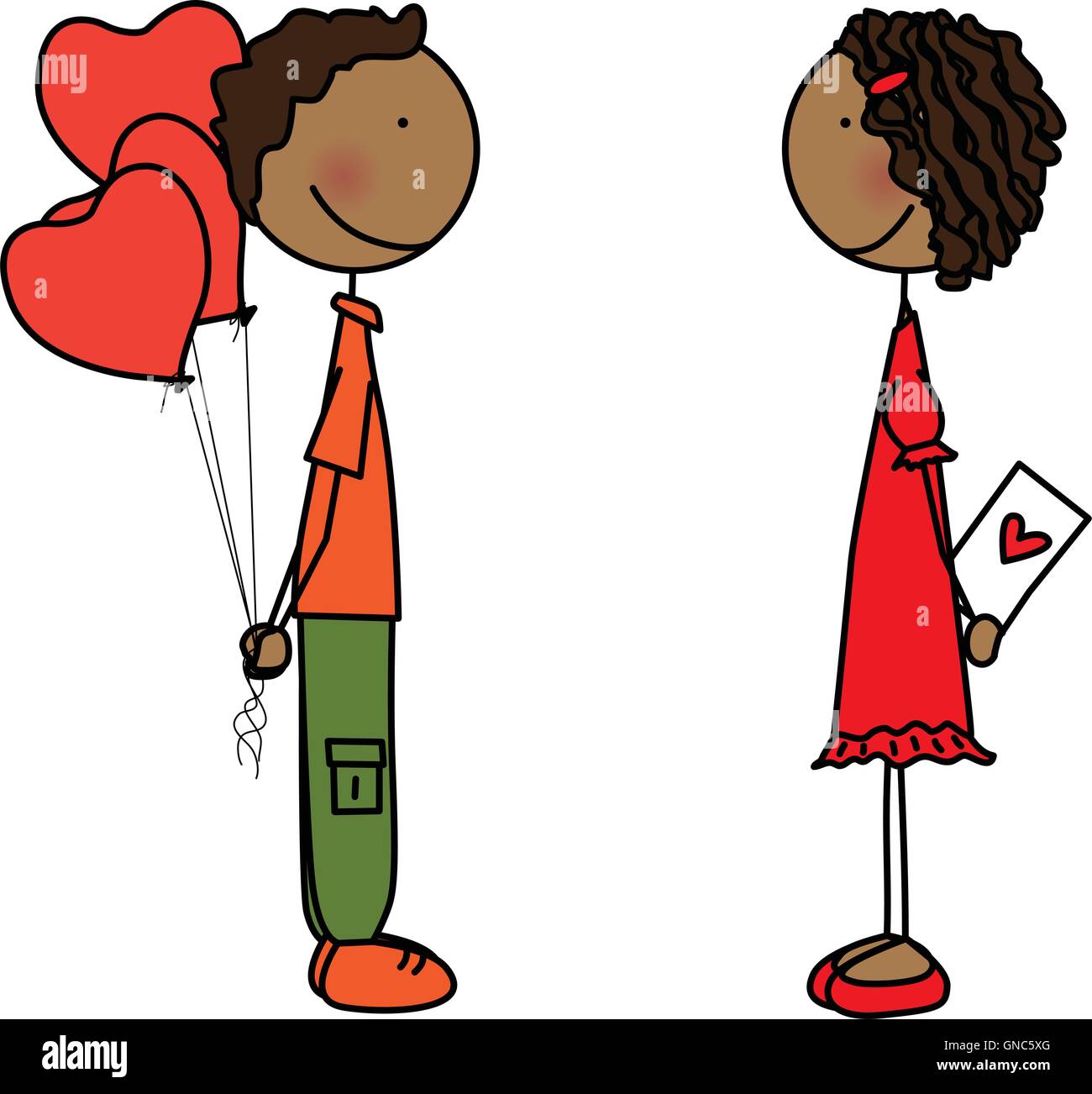 Cartoon illustration in love hi-res stock photography and images - Alamy