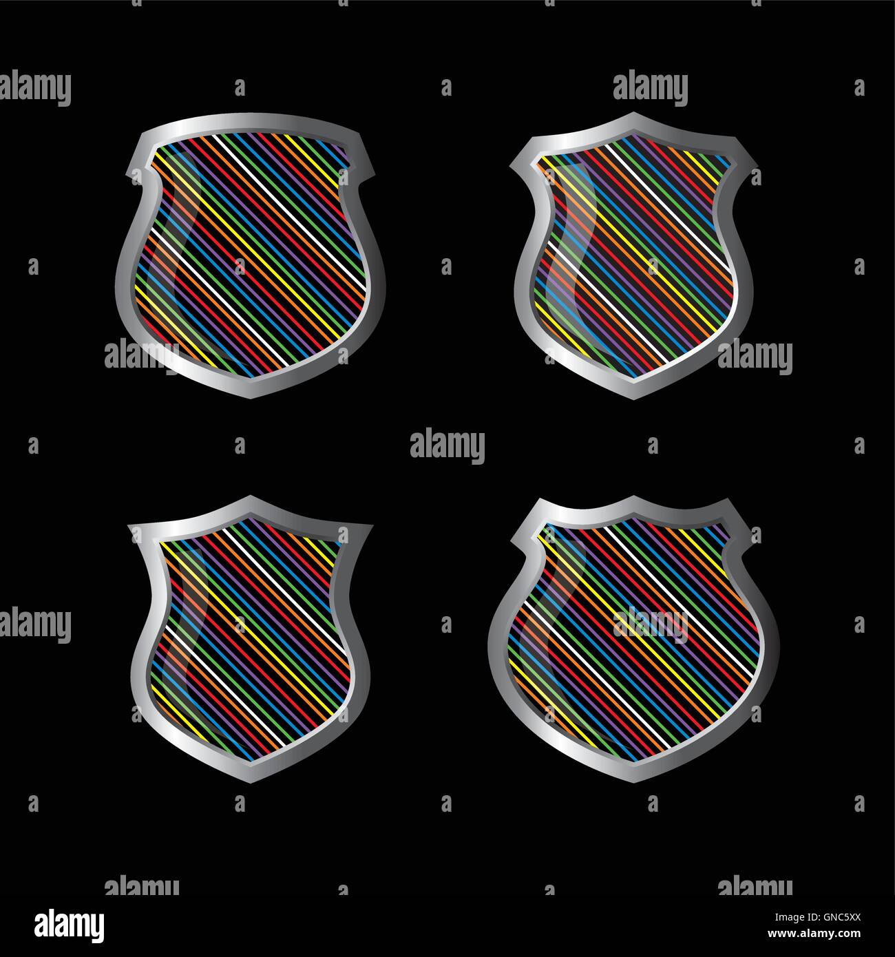 rainbow theme protector shield Stock Vector Image & Art - Alamy