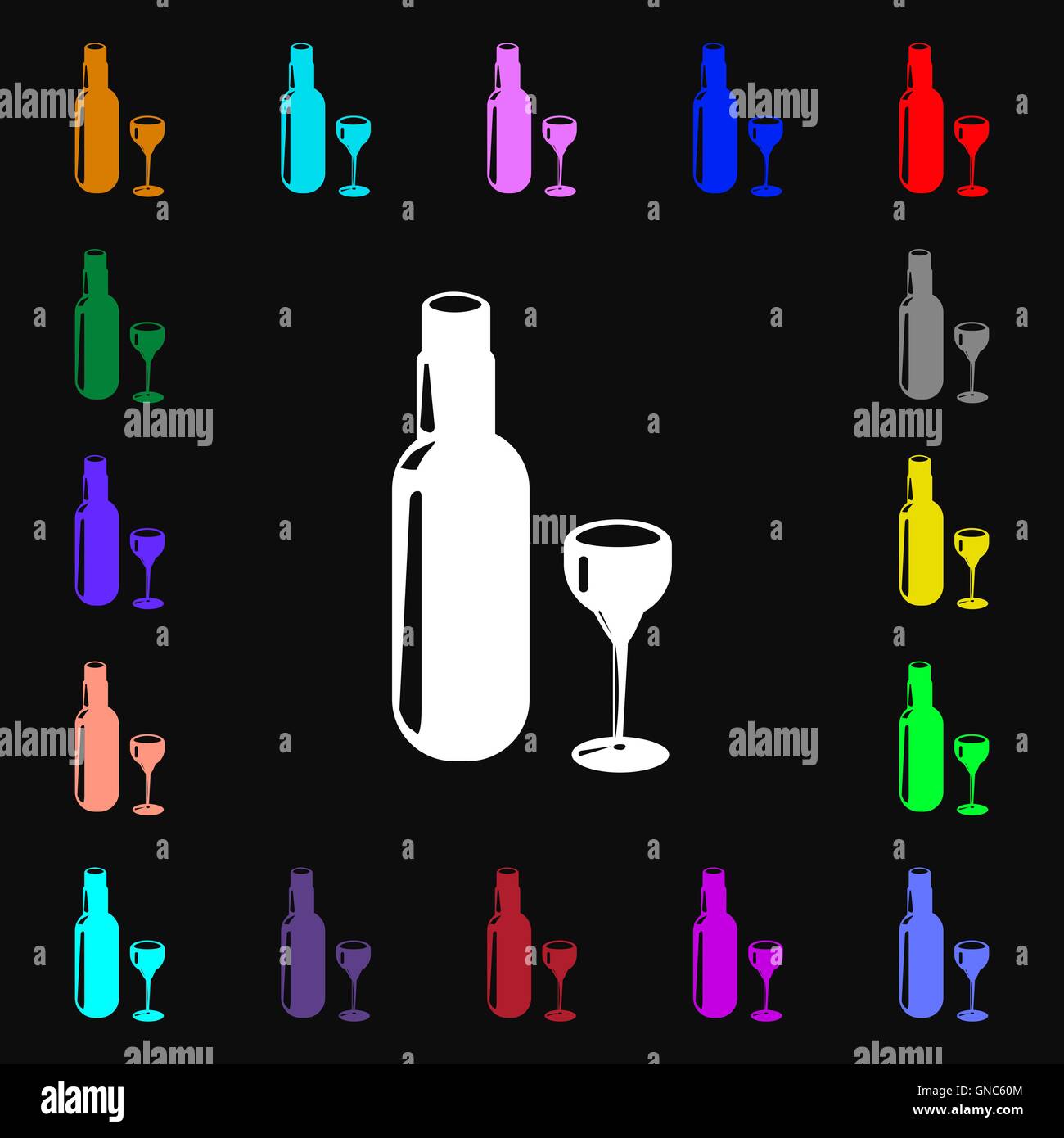 Alcohol bottle symbols hi-res stock photography and images - Alamy