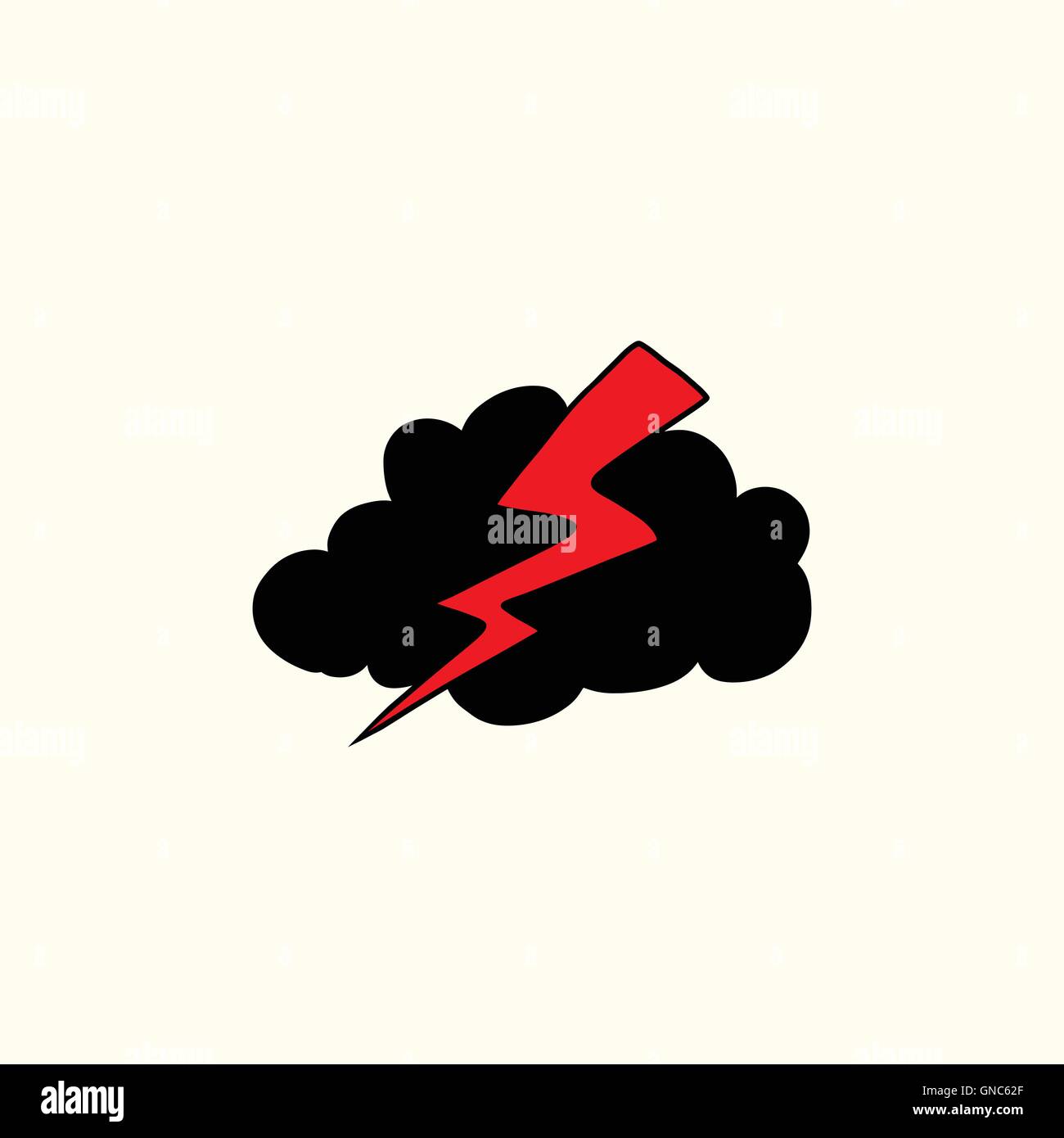 Thunderstorm lightning weather icon Stock Vector Image & Art - Alamy