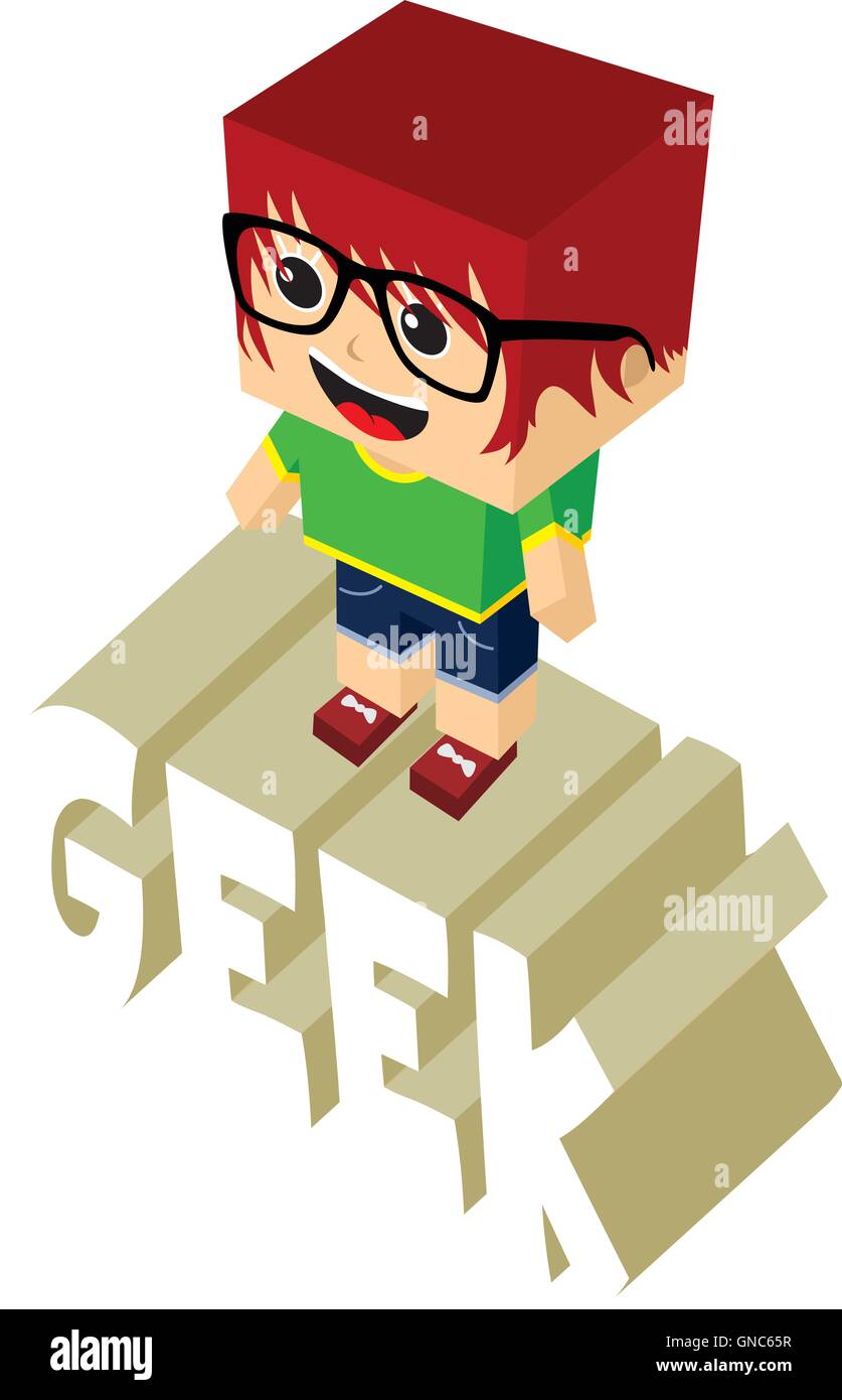 Geek cartoon hi-res stock photography and images - Alamy