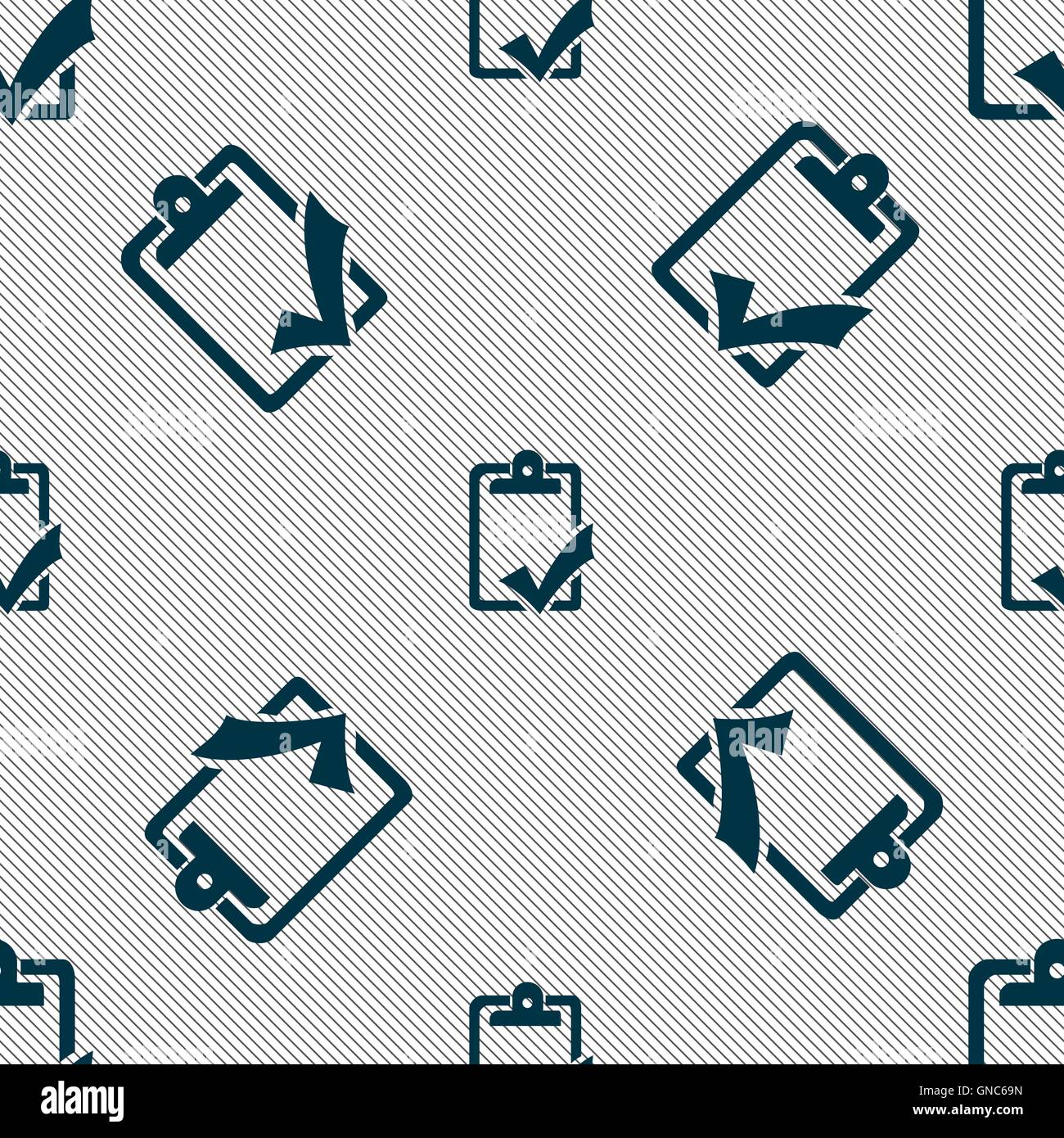 Document grammar control, Test, work complete icon sign. Seamless ...