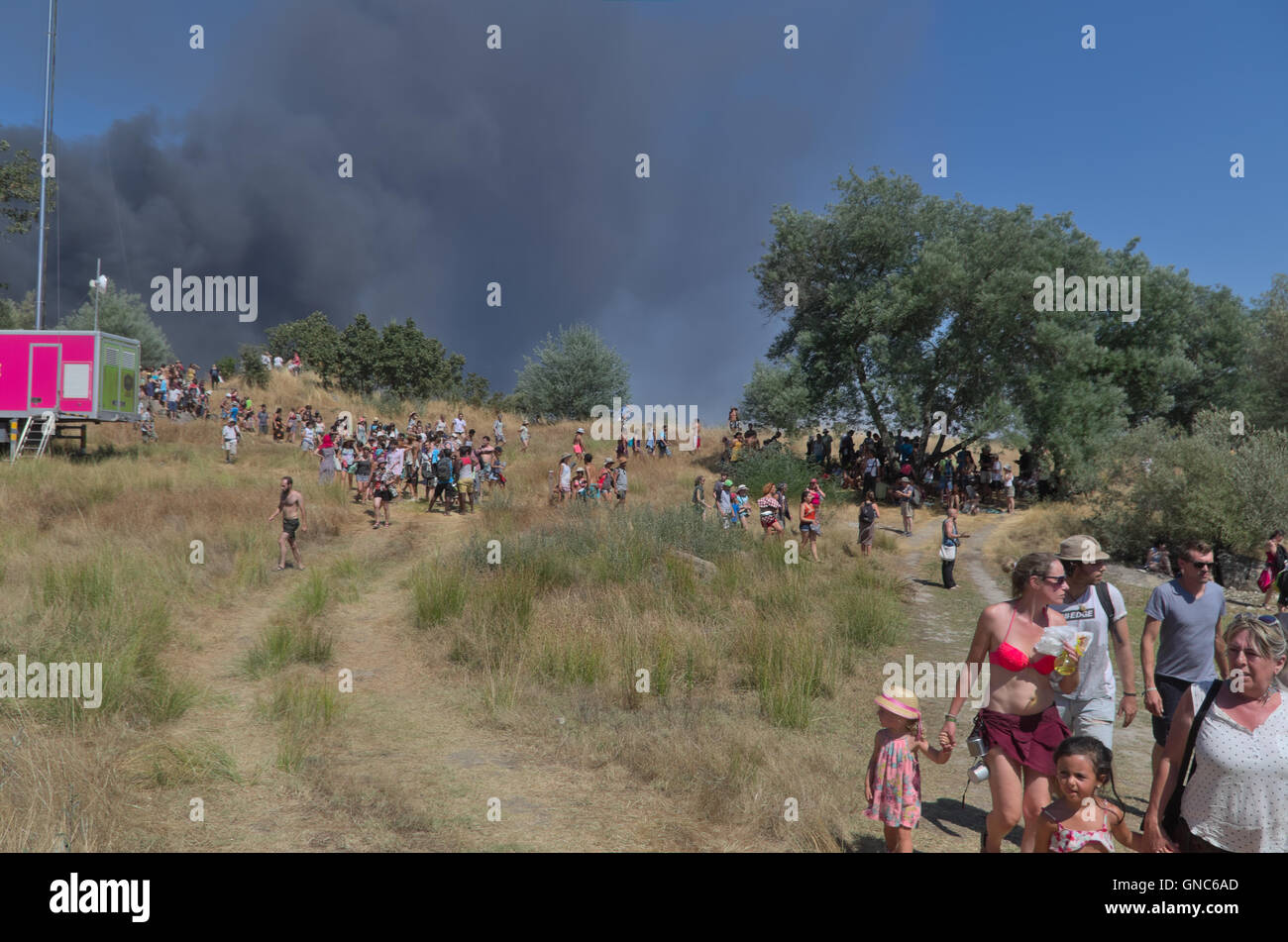 Image captured the day of the fire that occurred at the car park of the ...