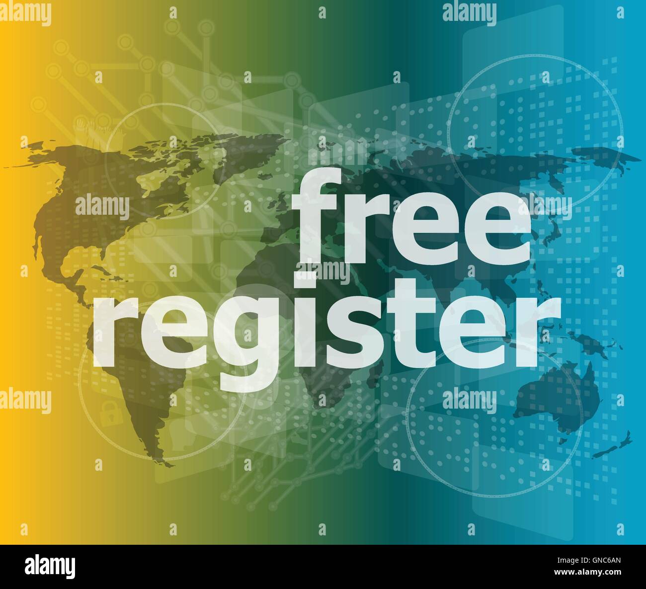 digital background with free registration word. global internet concept ...