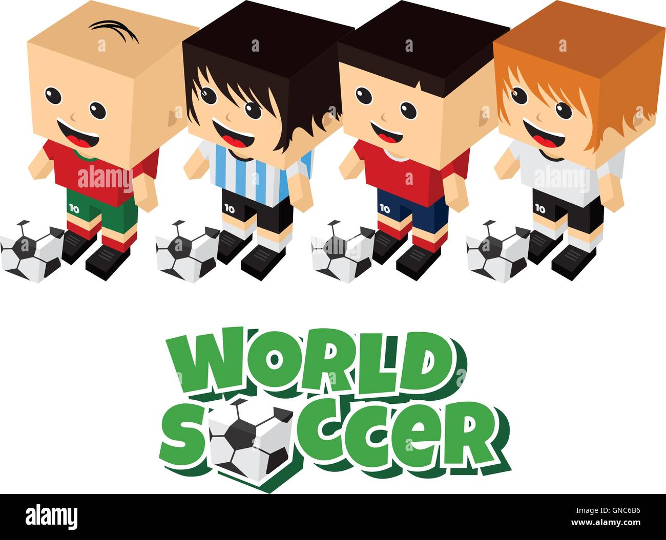 cartoon soccer player Stock Vector Image & Art - Alamy