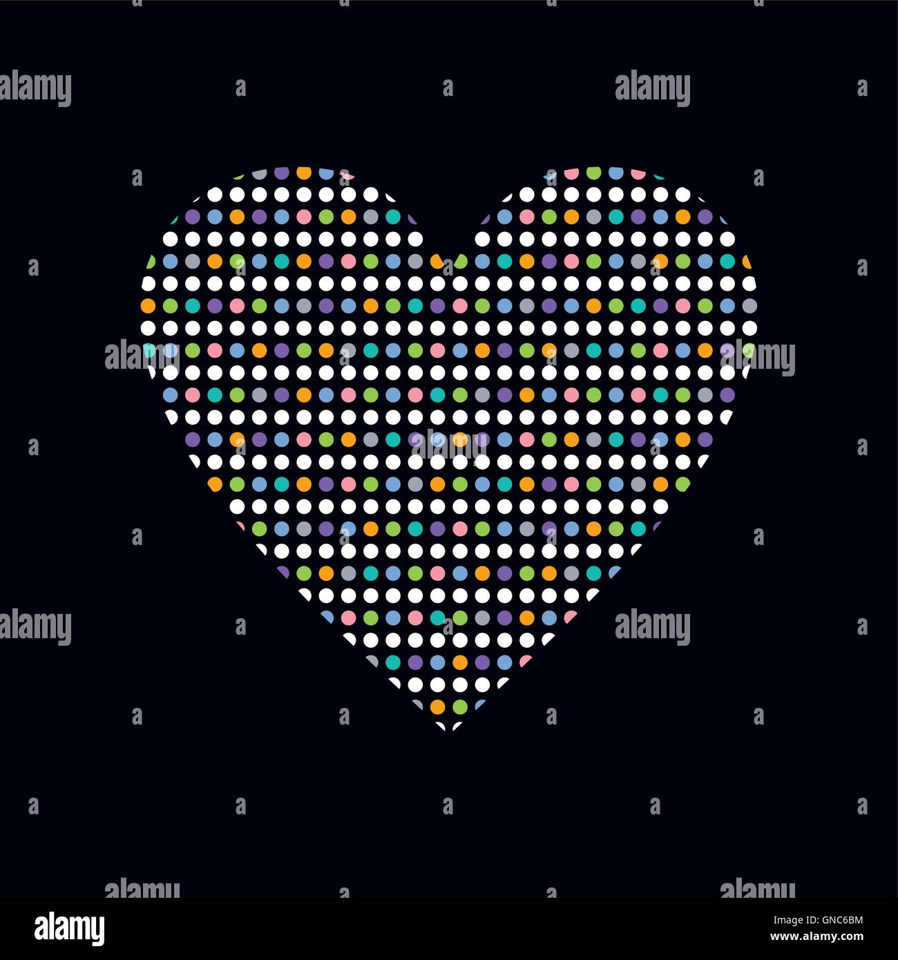 heart colorful dot theme art Stock Vector Image & Art - Alamy