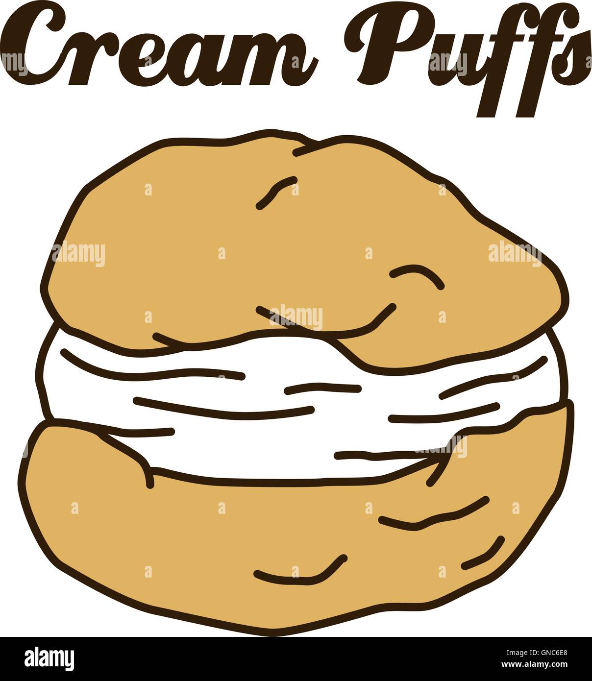 delicious cream puff Stock Vector Image & Art - Alamy