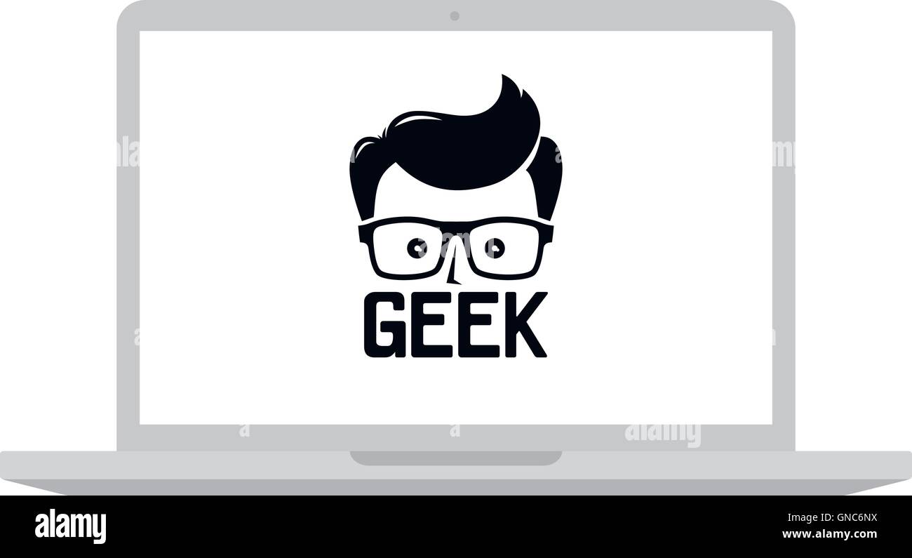 geek nerd guy Stock Vector Image & Art - Alamy