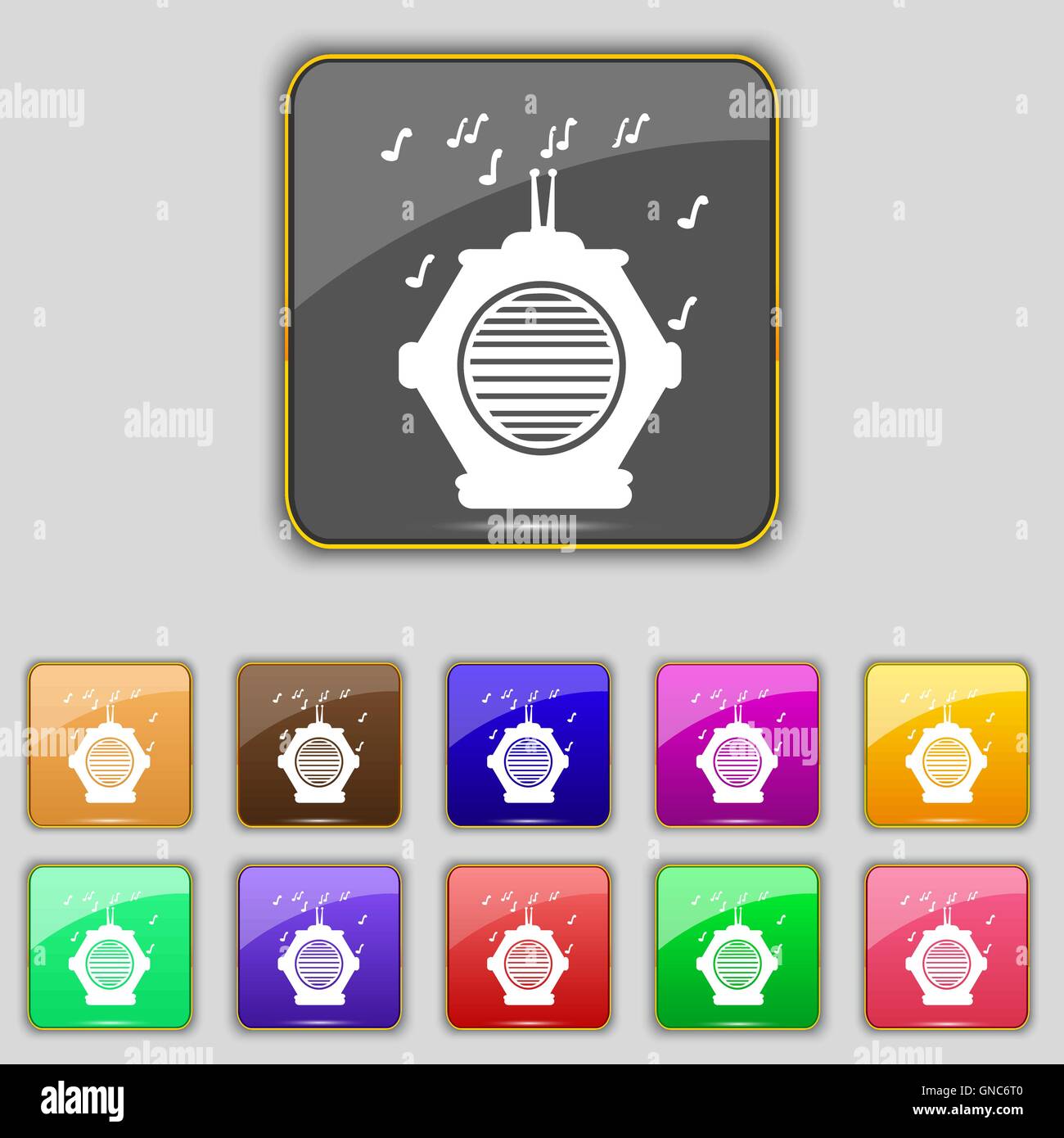 Old vintage radio set Stock Vector Images - Alamy