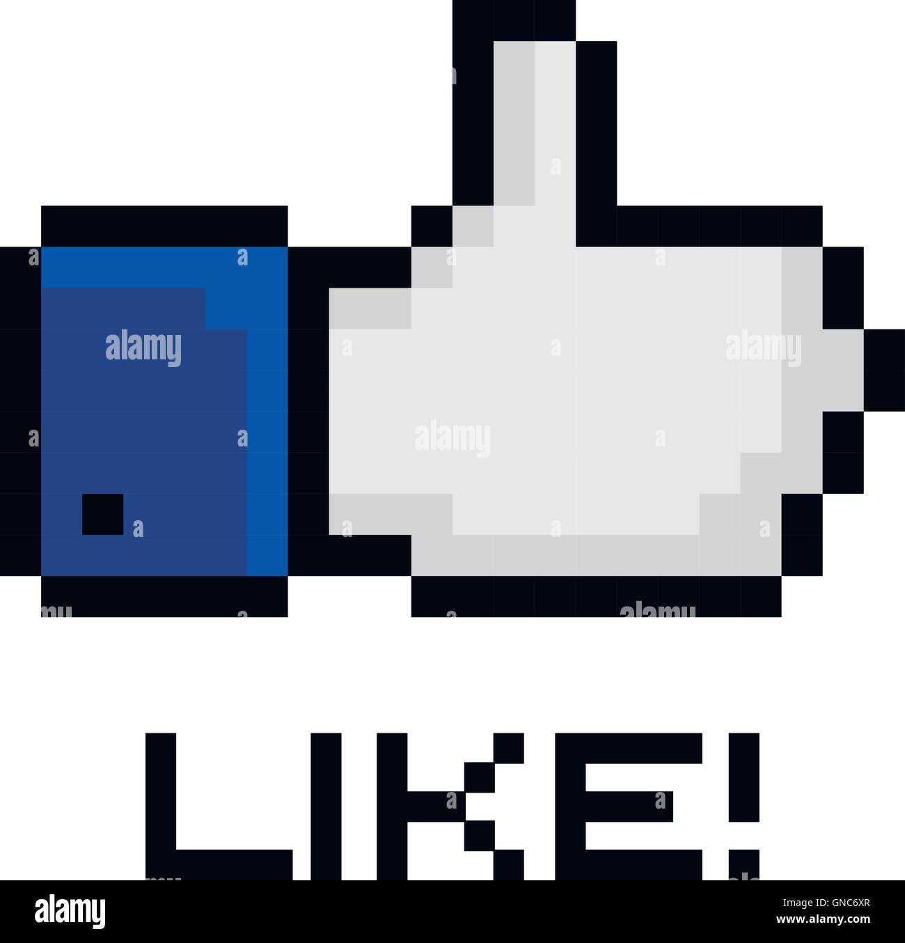 Like pixelated icon Stock Vector Images - Alamy