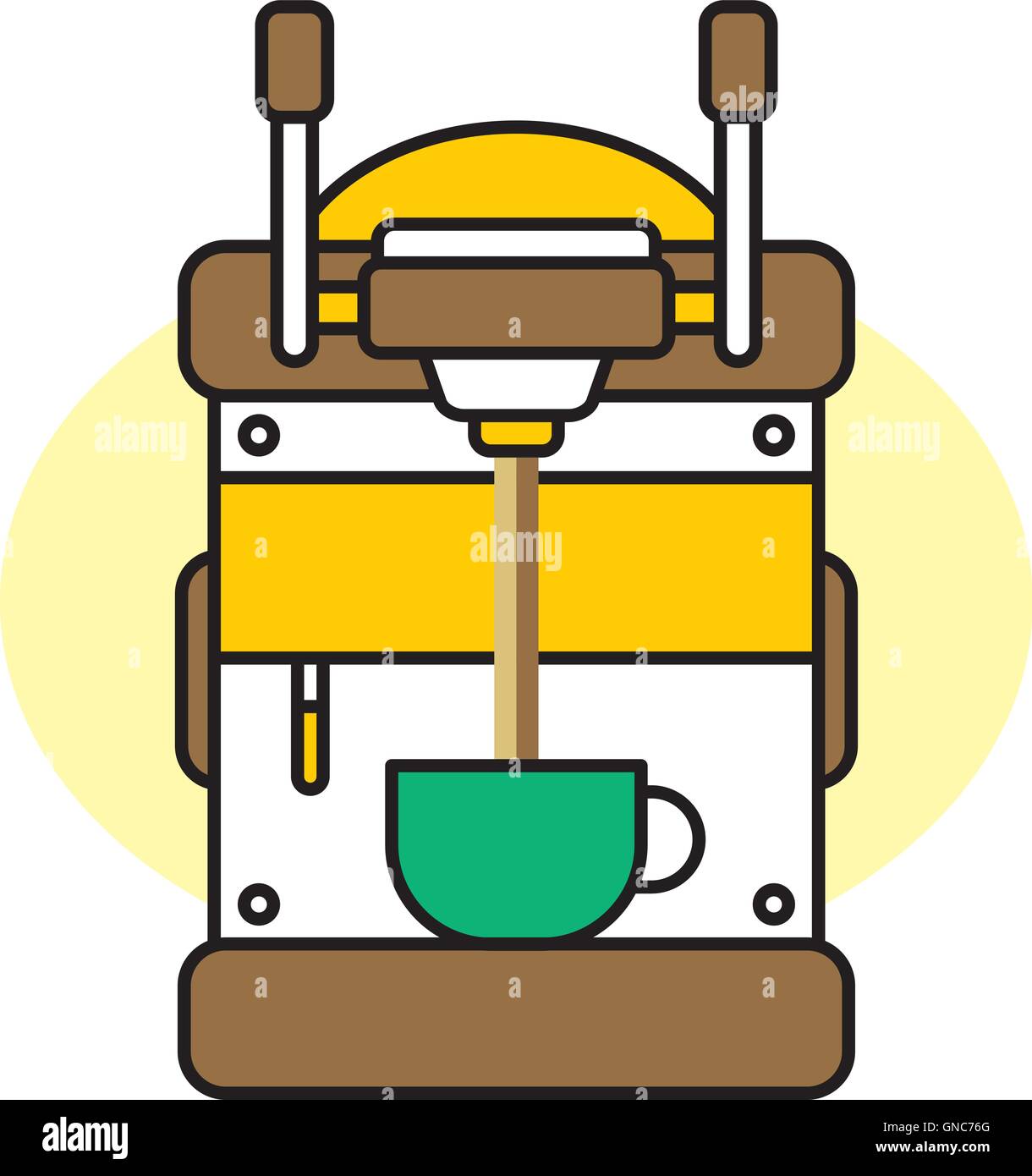 coffee machine cartoon theme Stock Vector Image & Art - Alamy