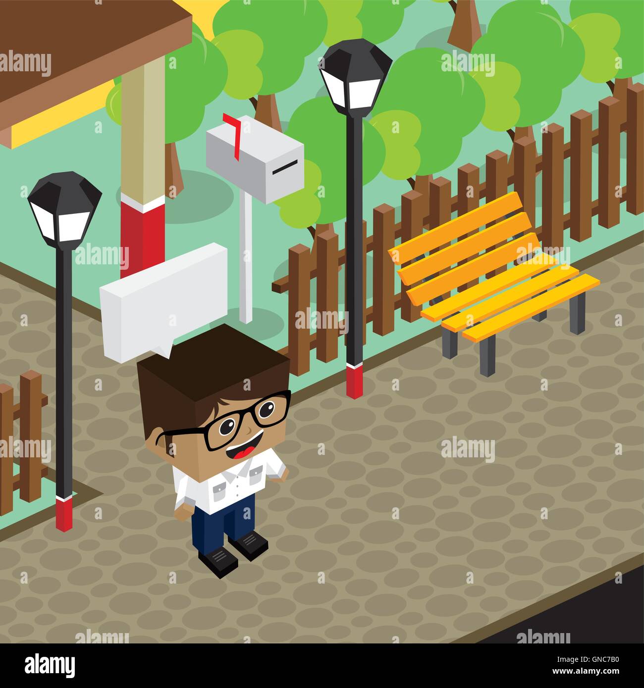 cartoon life isometric theme Stock Vector Image & Art - Alamy