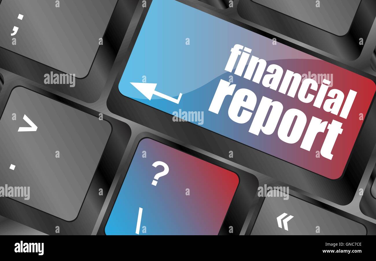 keyboard key with financial report button vector . keyboard keys ...