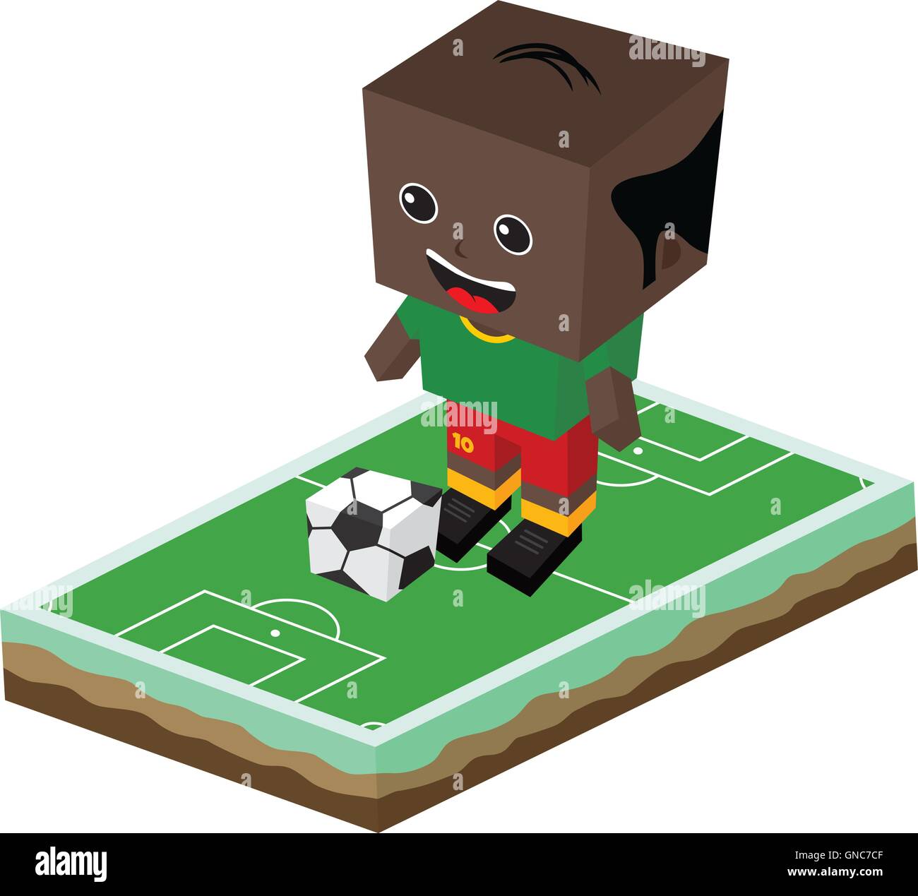 cartoon soccer player Stock Vector Image & Art - Alamy