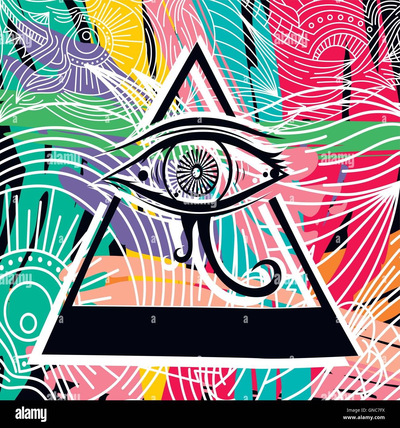 horus eye abstract art Stock Vector Image & Art - Alamy