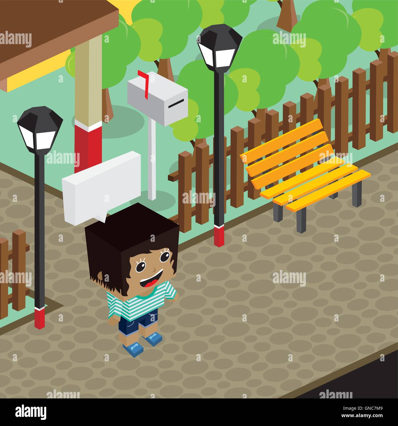 cartoon life isometric theme Stock Vector Image & Art - Alamy