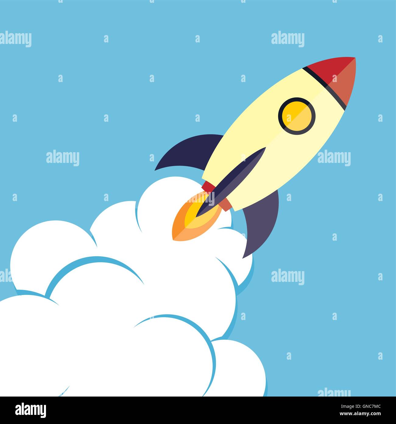 rocket ship launch Stock Vector Image & Art - Alamy