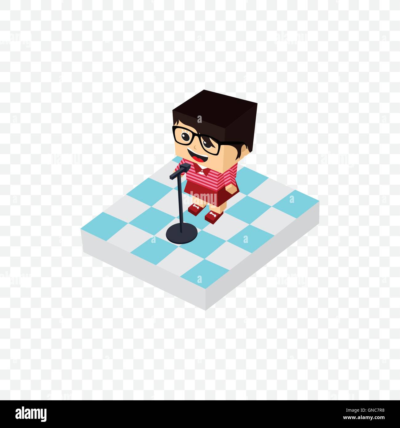 stand up comedy isometric block cartoon Stock Vector Image & Art - Alamy