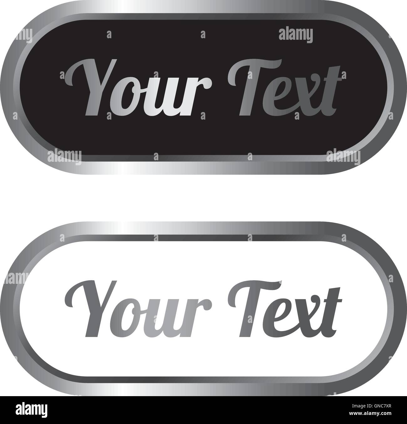 silver metal website button Stock Vector Image & Art - Alamy